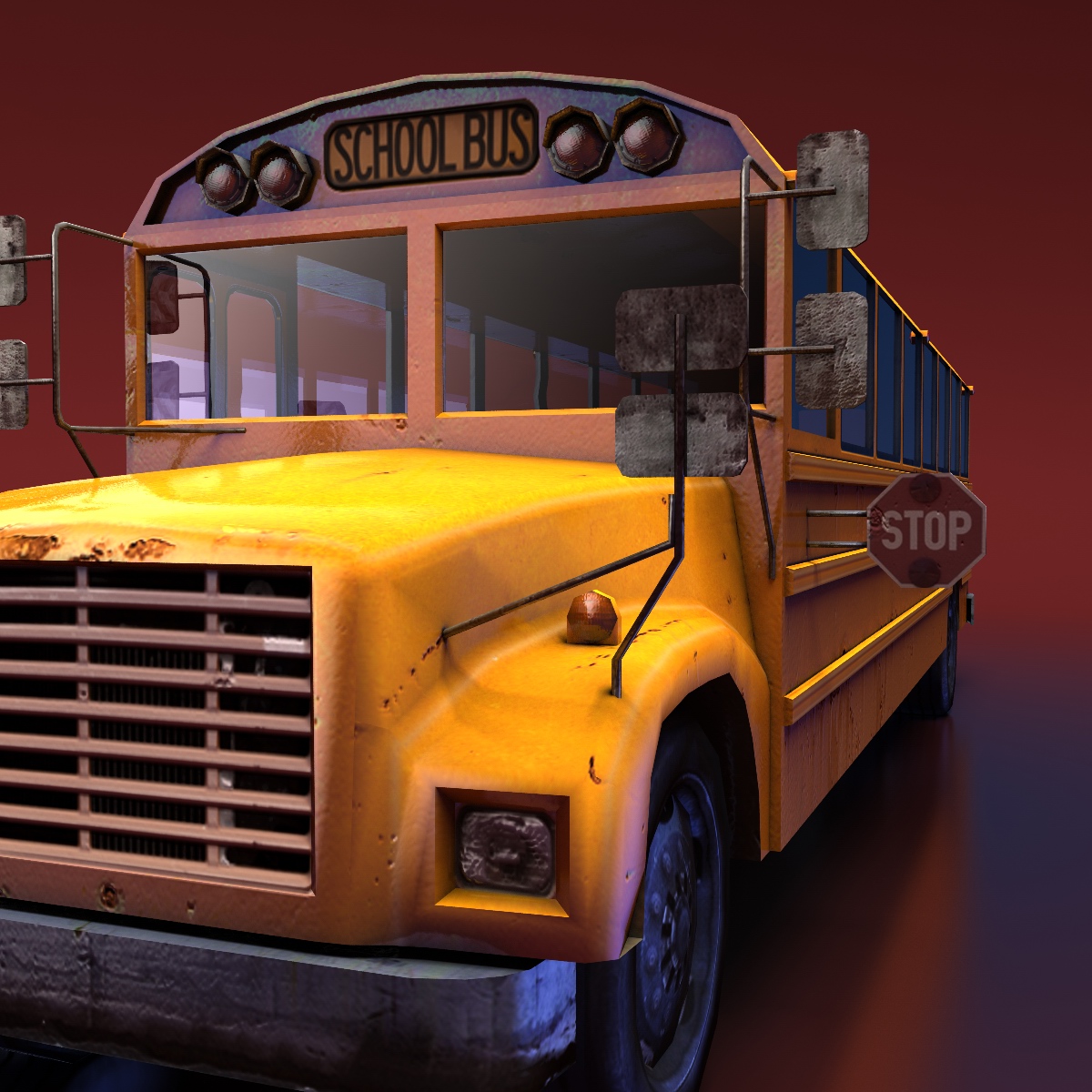 3D model School Bus VR / AR / low-poly | CGTrader