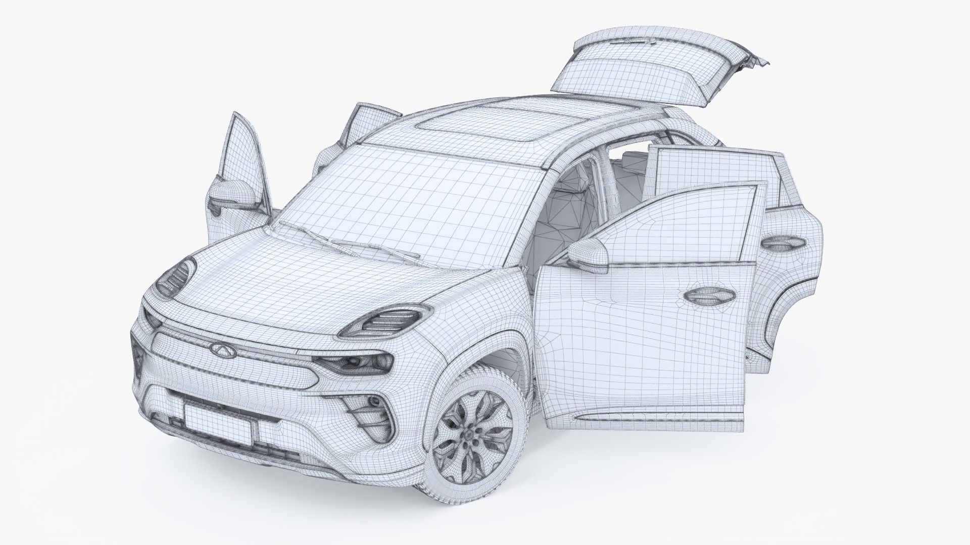 3D model Chery EQ5 2023 EV with Lowpoly interior VR / AR / low-poly ...