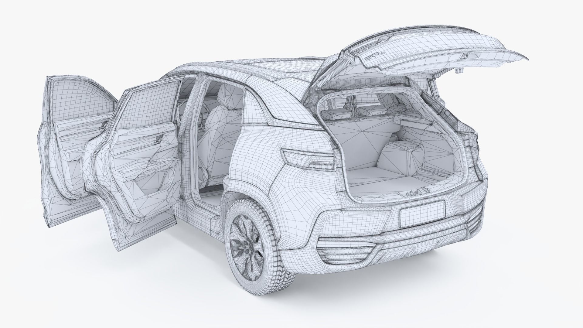 3D model Chery EQ5 2023 EV with Lowpoly interior VR / AR / low-poly ...