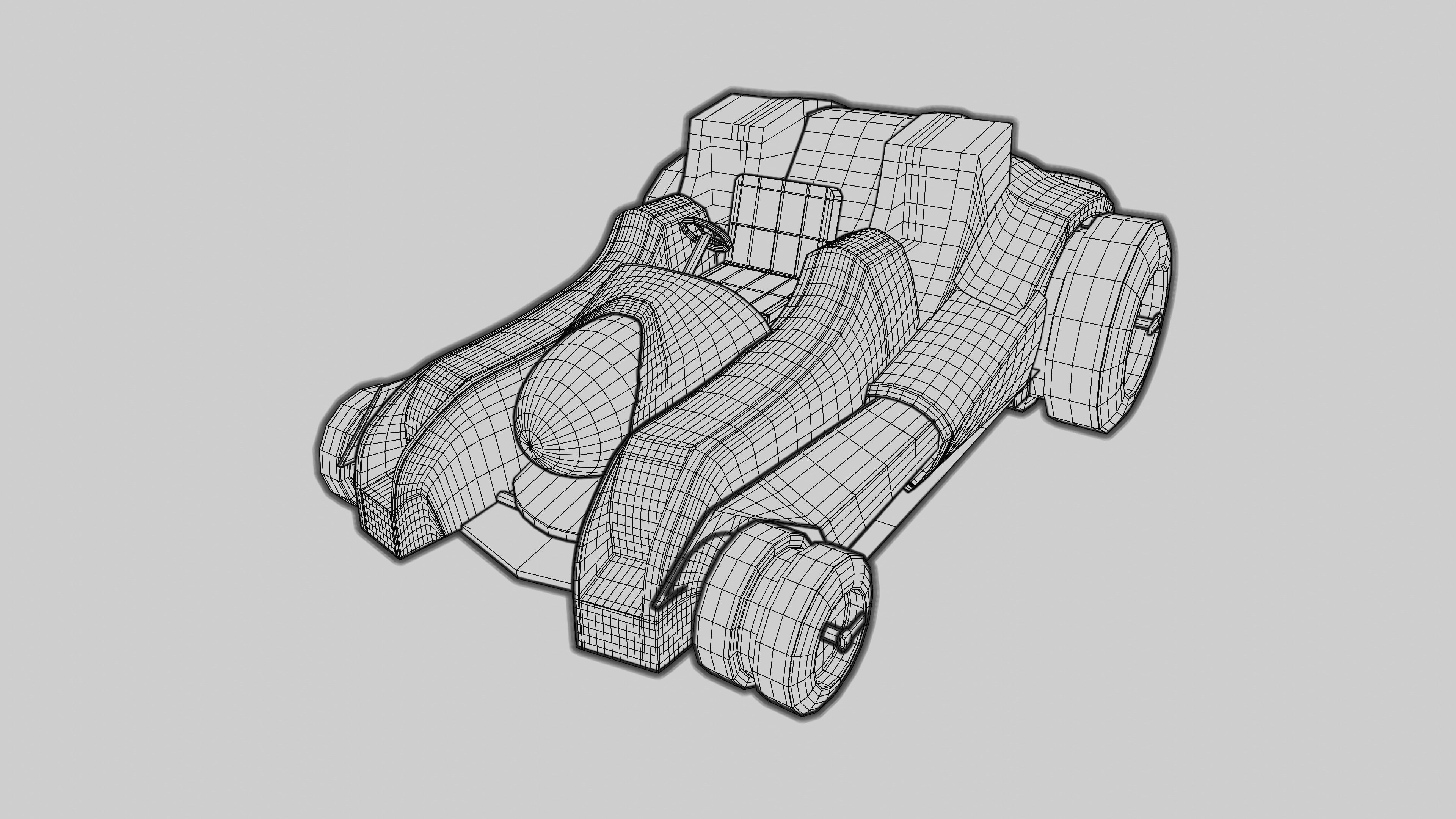 3D model Toy Car Open Roof Low-poly 3D model VR / AR / low-poly | CGTrader
