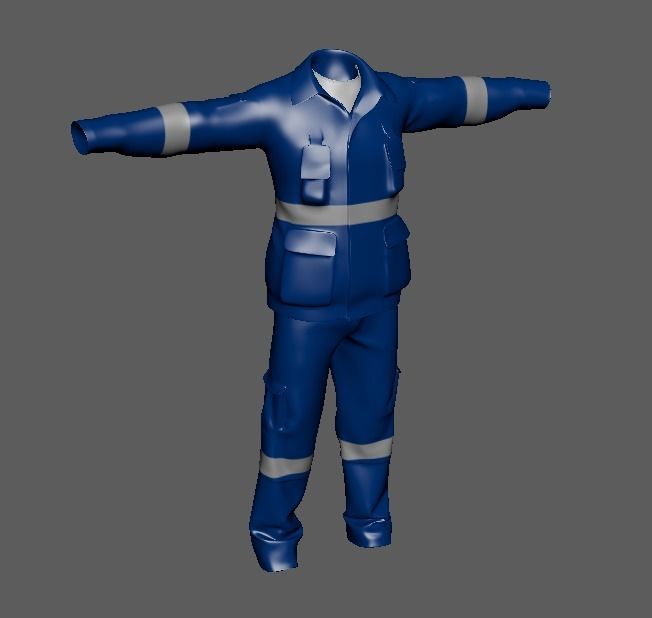 3D model Worker Coverall VR / AR / low-poly | CGTrader