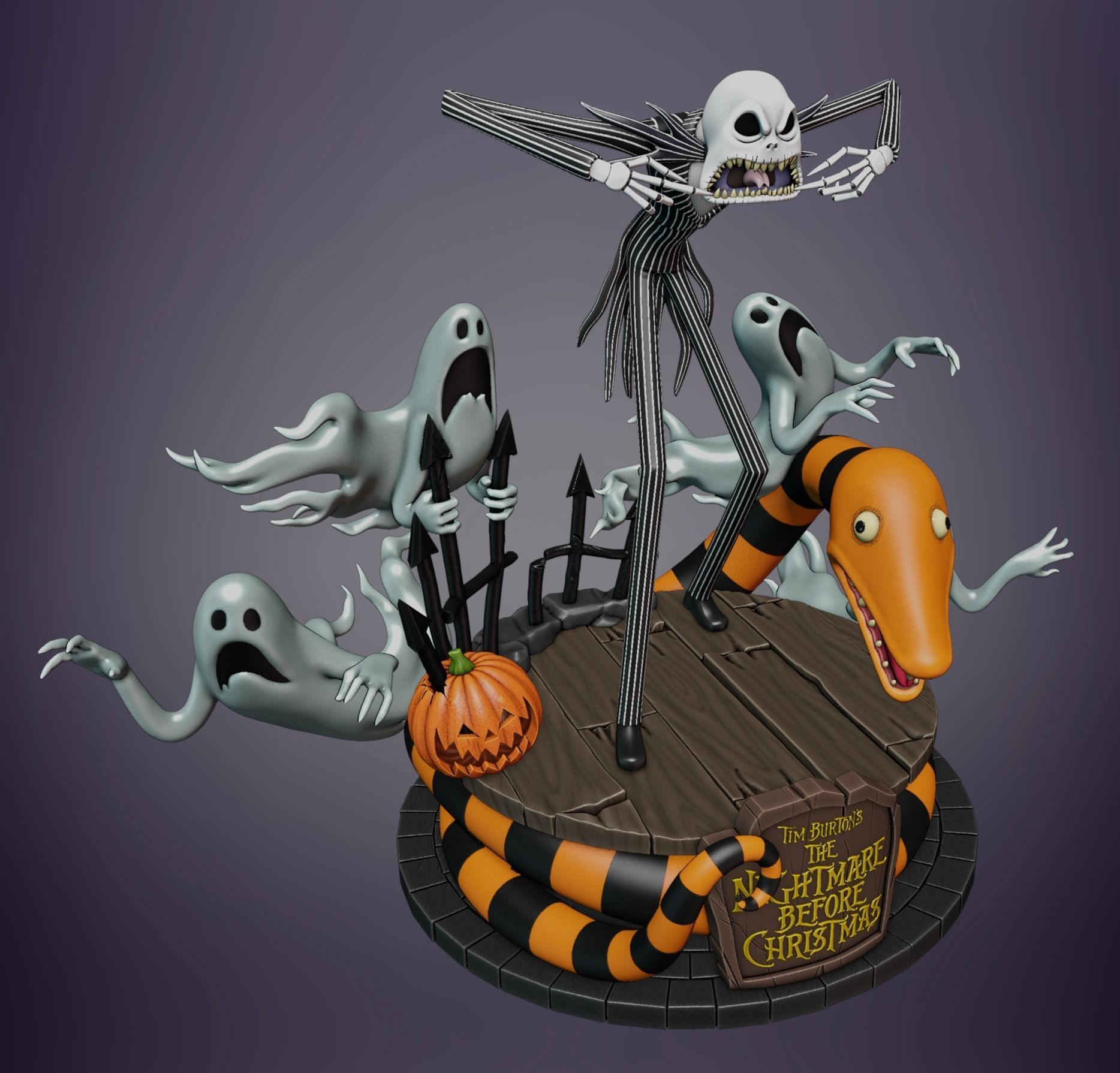 JACK SKELLINGTON - THE NIGHTMARE BEFORE CHRISTMAS 3D model 3D printable ...