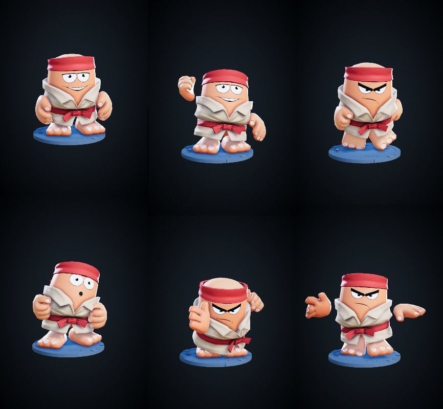 3D model Low poly Mini Fighter VR / AR / low-poly | CGTrader