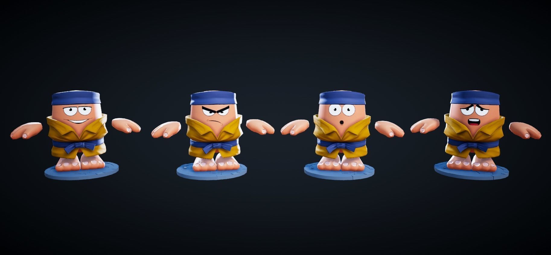 3D model Low poly Mini Fighter VR / AR / low-poly | CGTrader