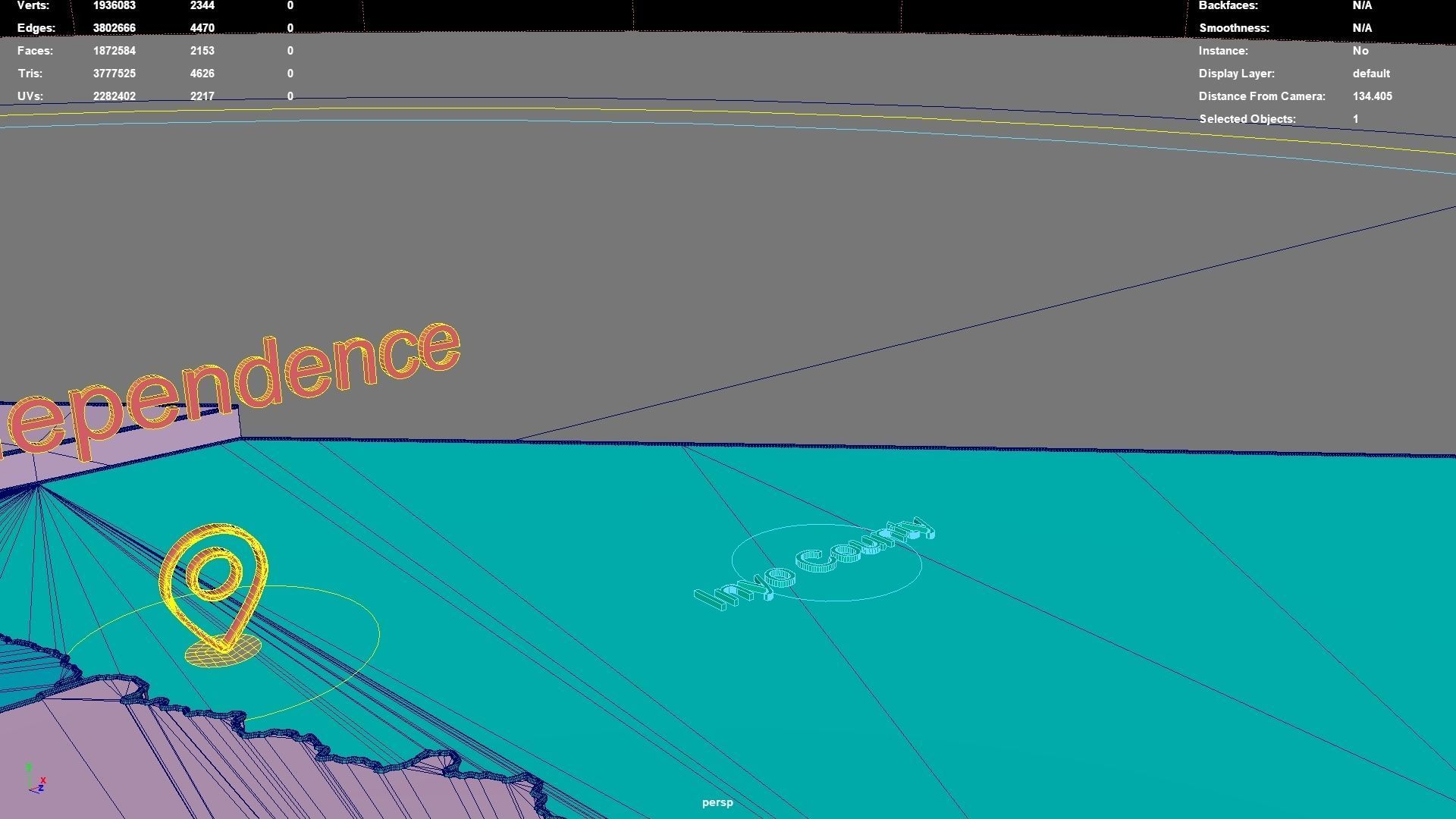 California United States USA map region 3D model geography 3D model ...