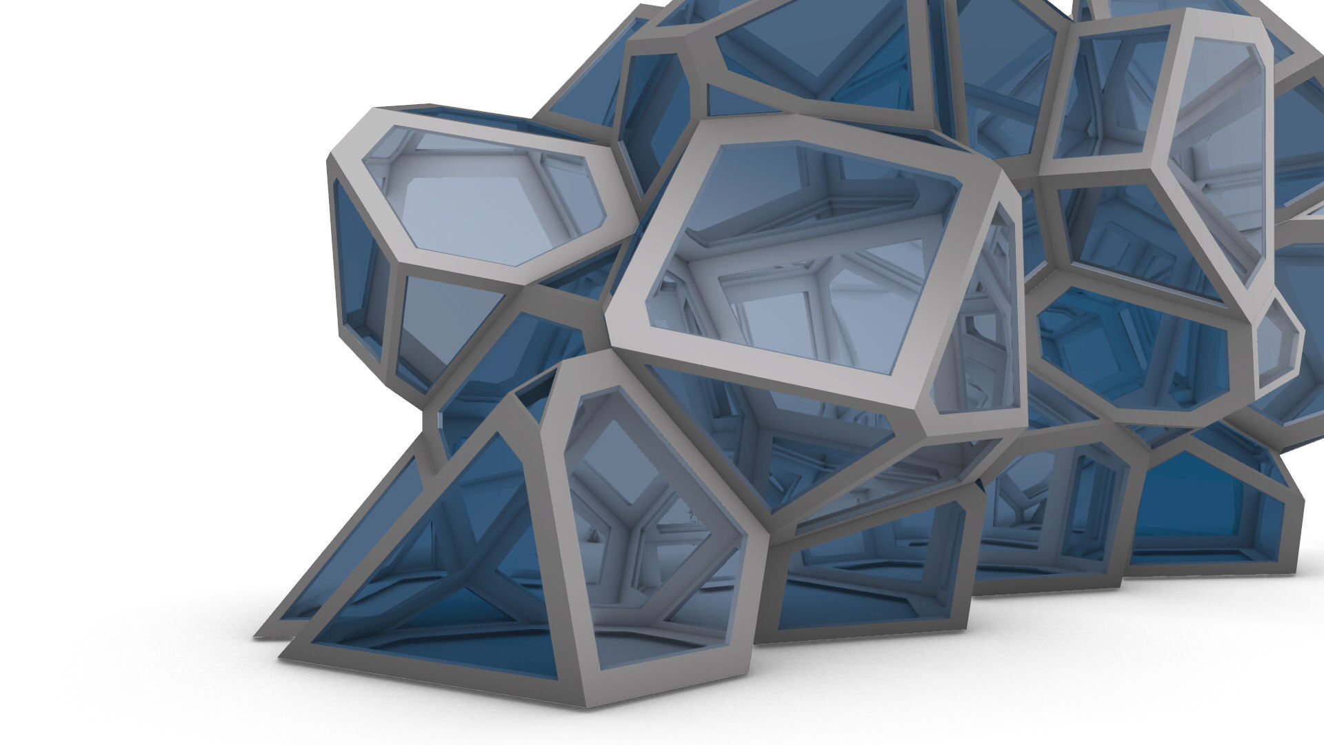 Voronoi SciFi Modern Building Blocks 3D model | CGTrader