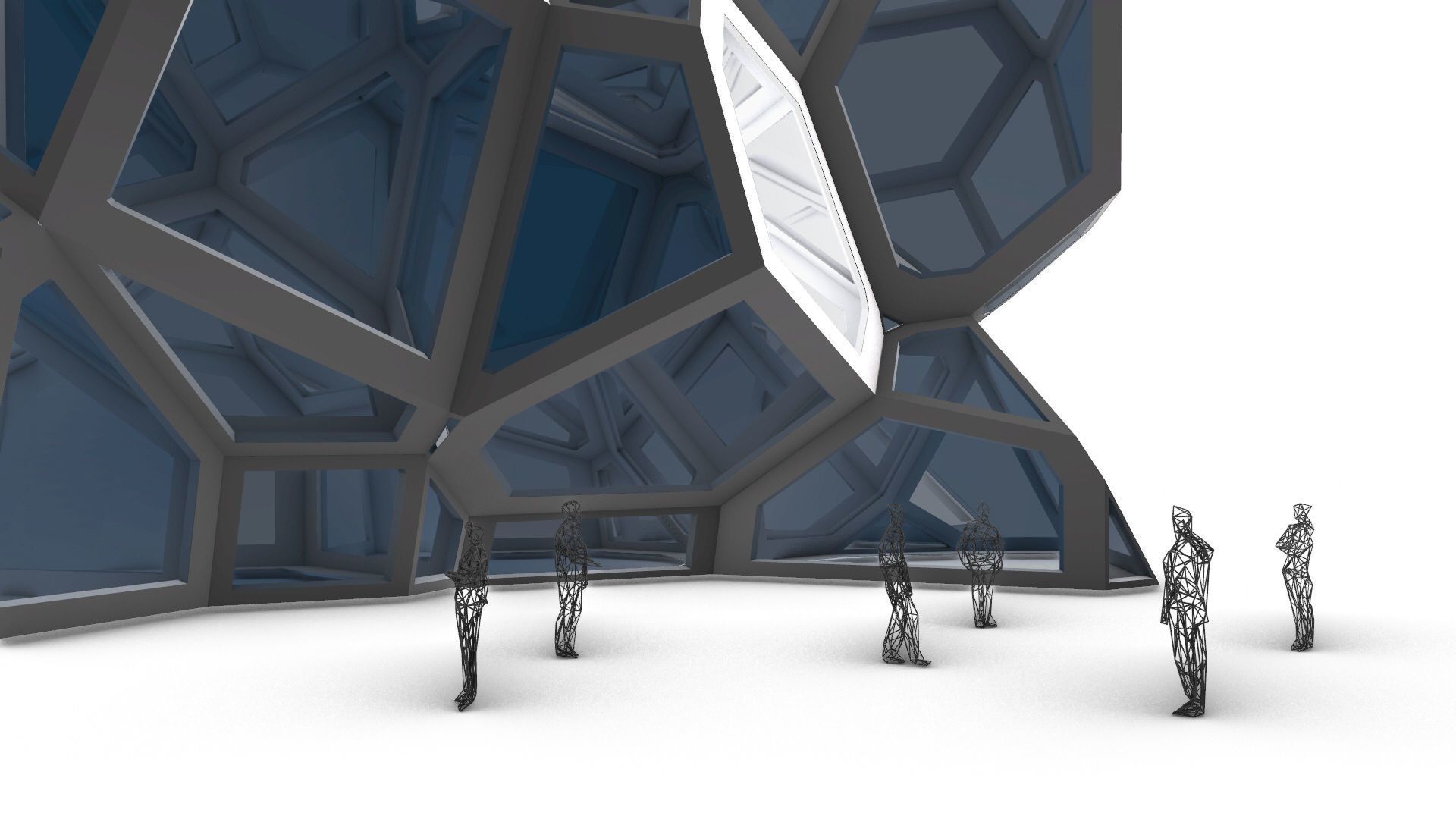 Voronoi SciFi Modern Building Blocks 3D model | CGTrader