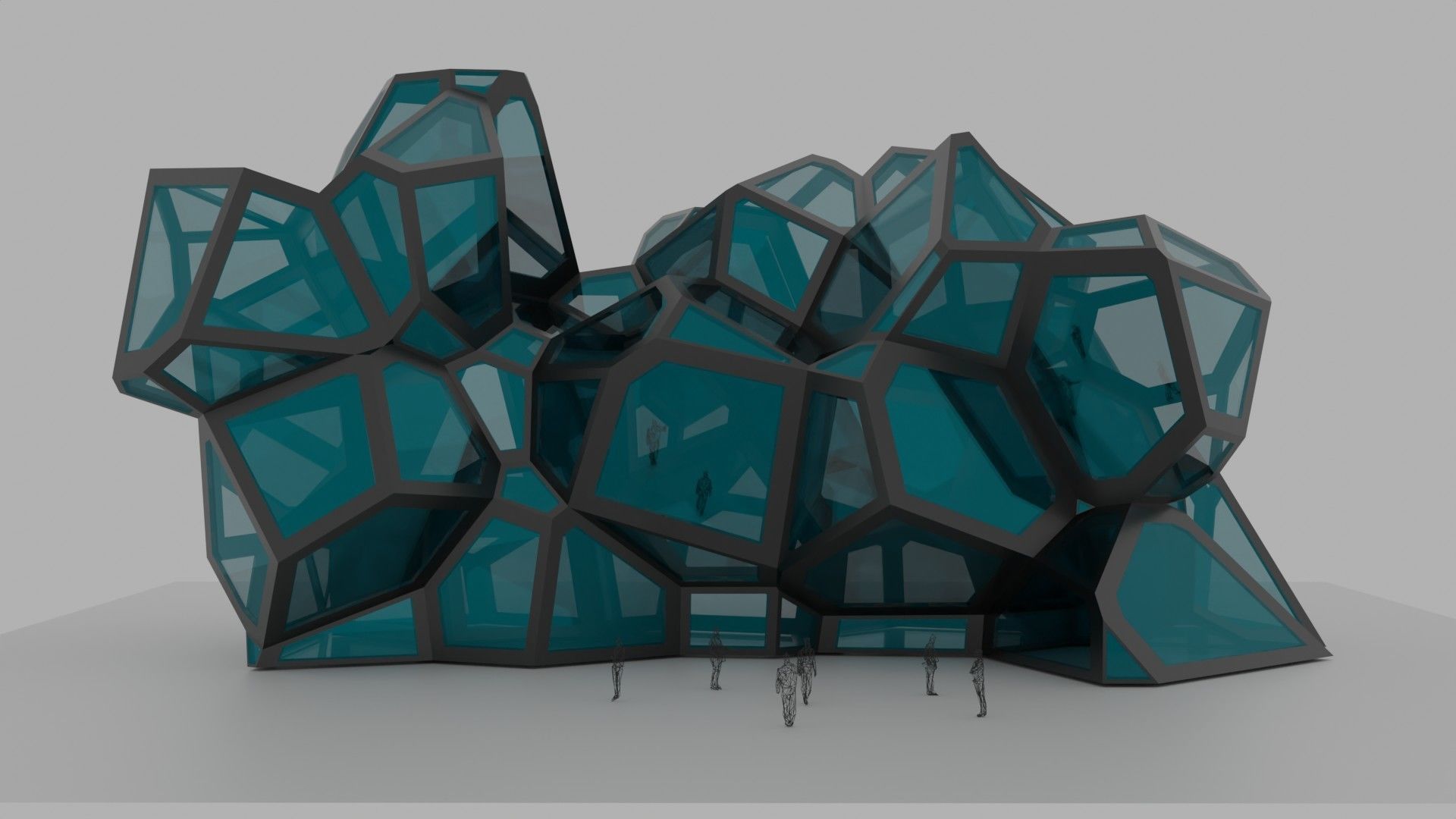 Voronoi SciFi Modern Building Blocks 3D model | CGTrader