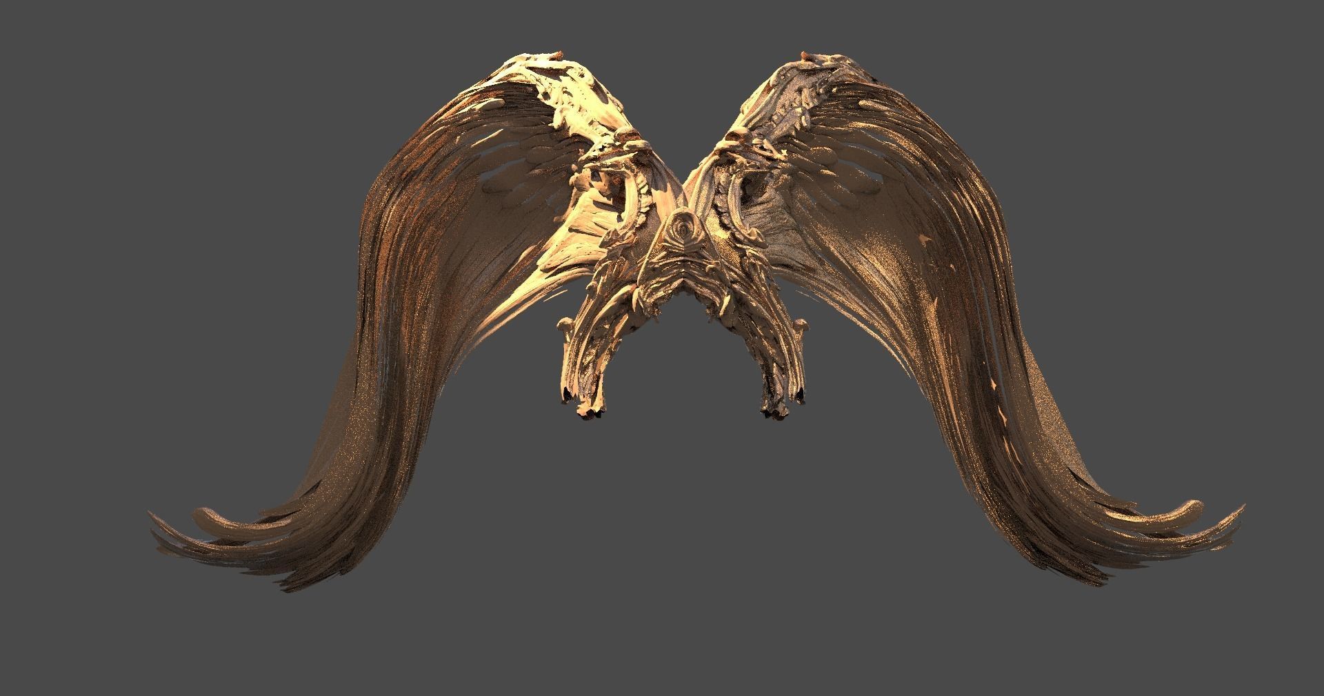 Golden oracle Delphi Wings 3D model | CGTrader
