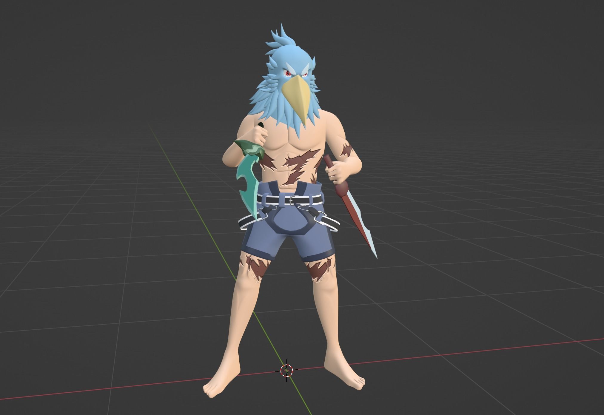 Sunraku Shangri La Frontier 3d Model Rigged Cgtrader