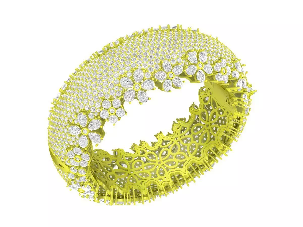 Luxury Full Pave Diamond Band Ring 3D Jewelry Model 7034 3D model 3D ...