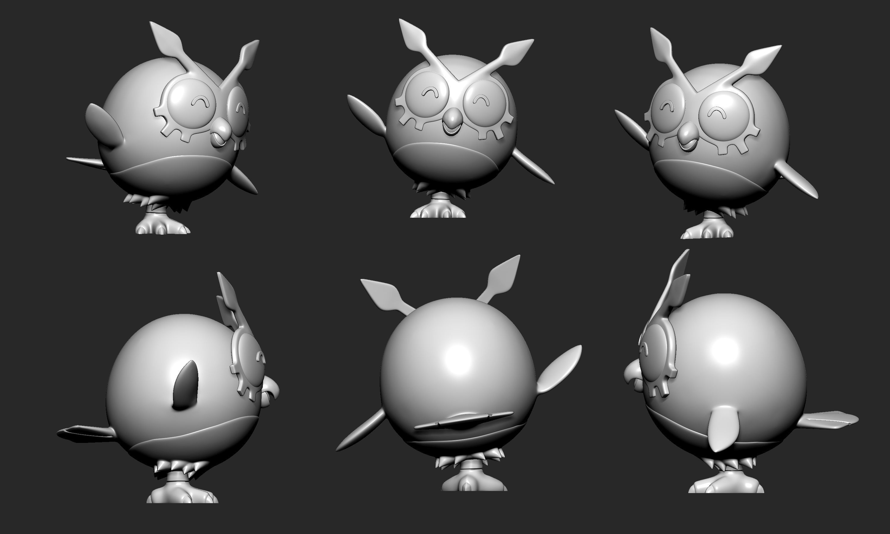 Pokemon - HootHoot with 2 poses 3D model 3D printable | CGTrader