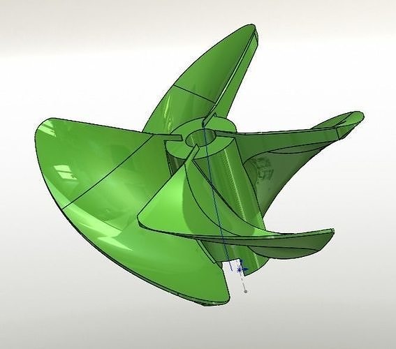 Propeller for a boat 47x4x4 3D model | CGTrader