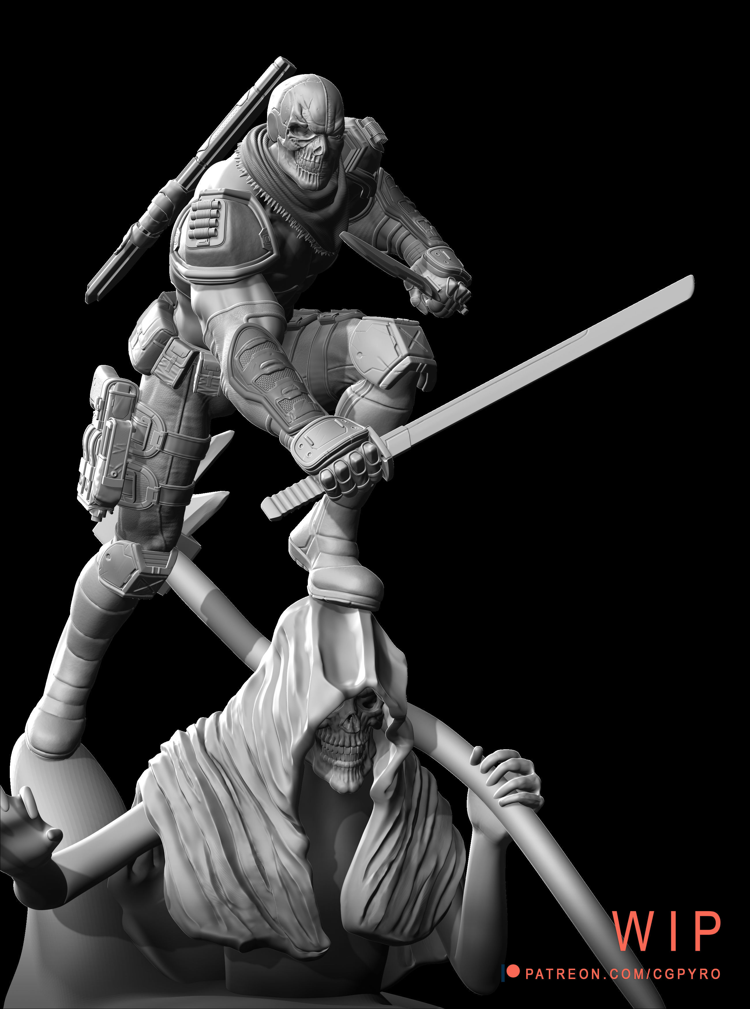 Deathstroke Batman character OBJ collectibles EDITABLE 1 piece 3D model ...