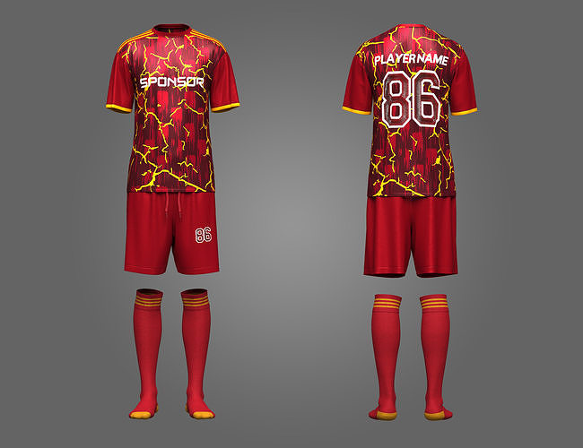 Soccer Dress 3d Model 3D model | CGTrader