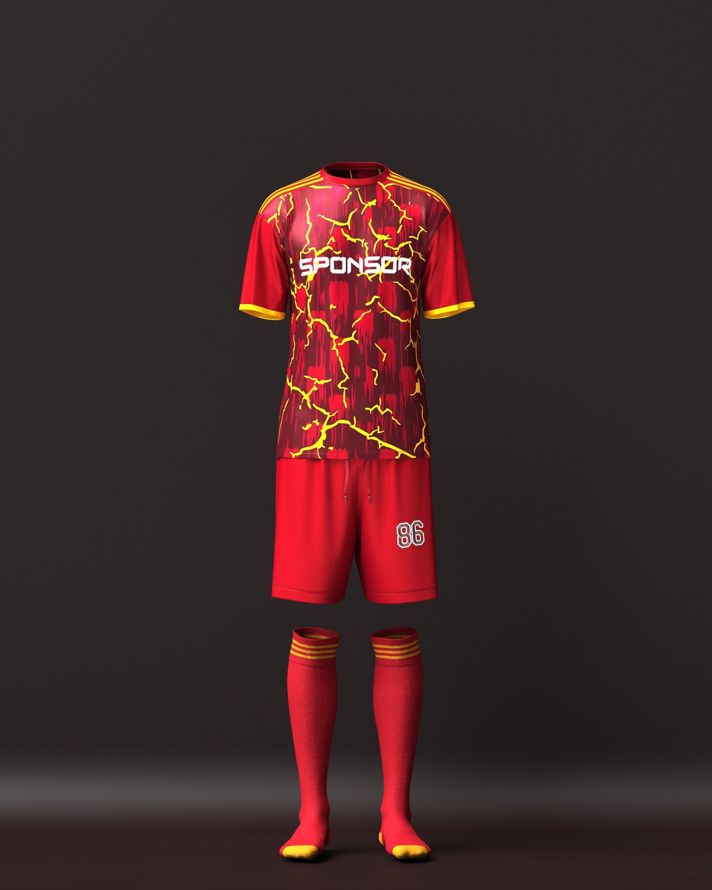 Soccer Dress 3d Model 3D model | CGTrader