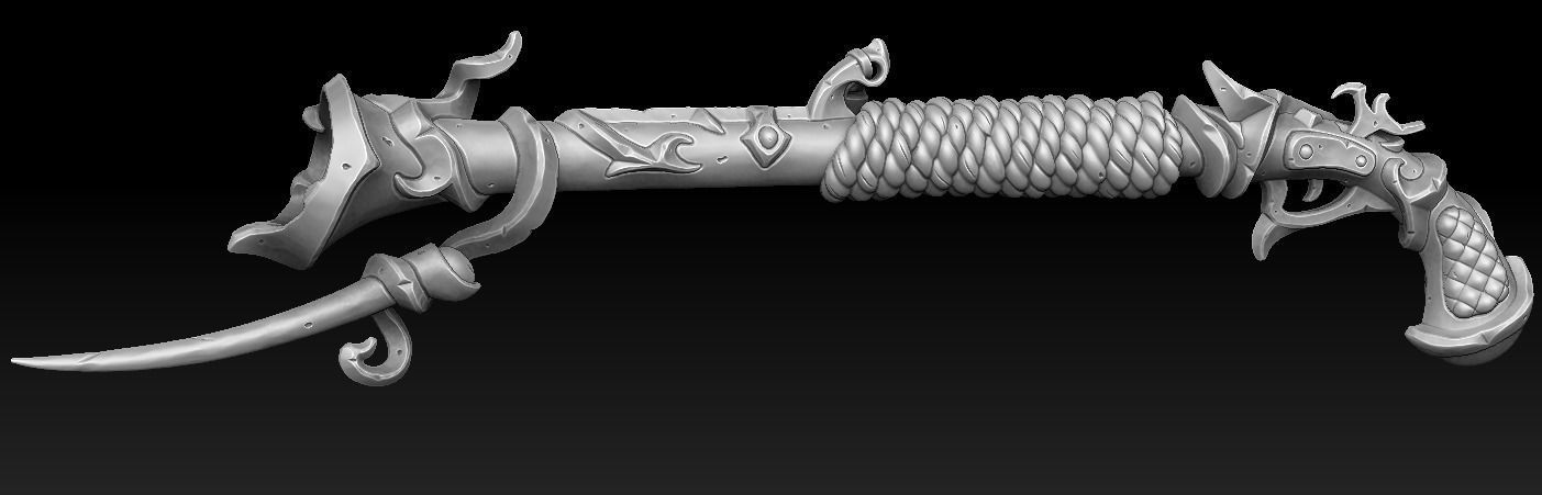Marine musket 3d print 3D model 3D printable | CGTrader