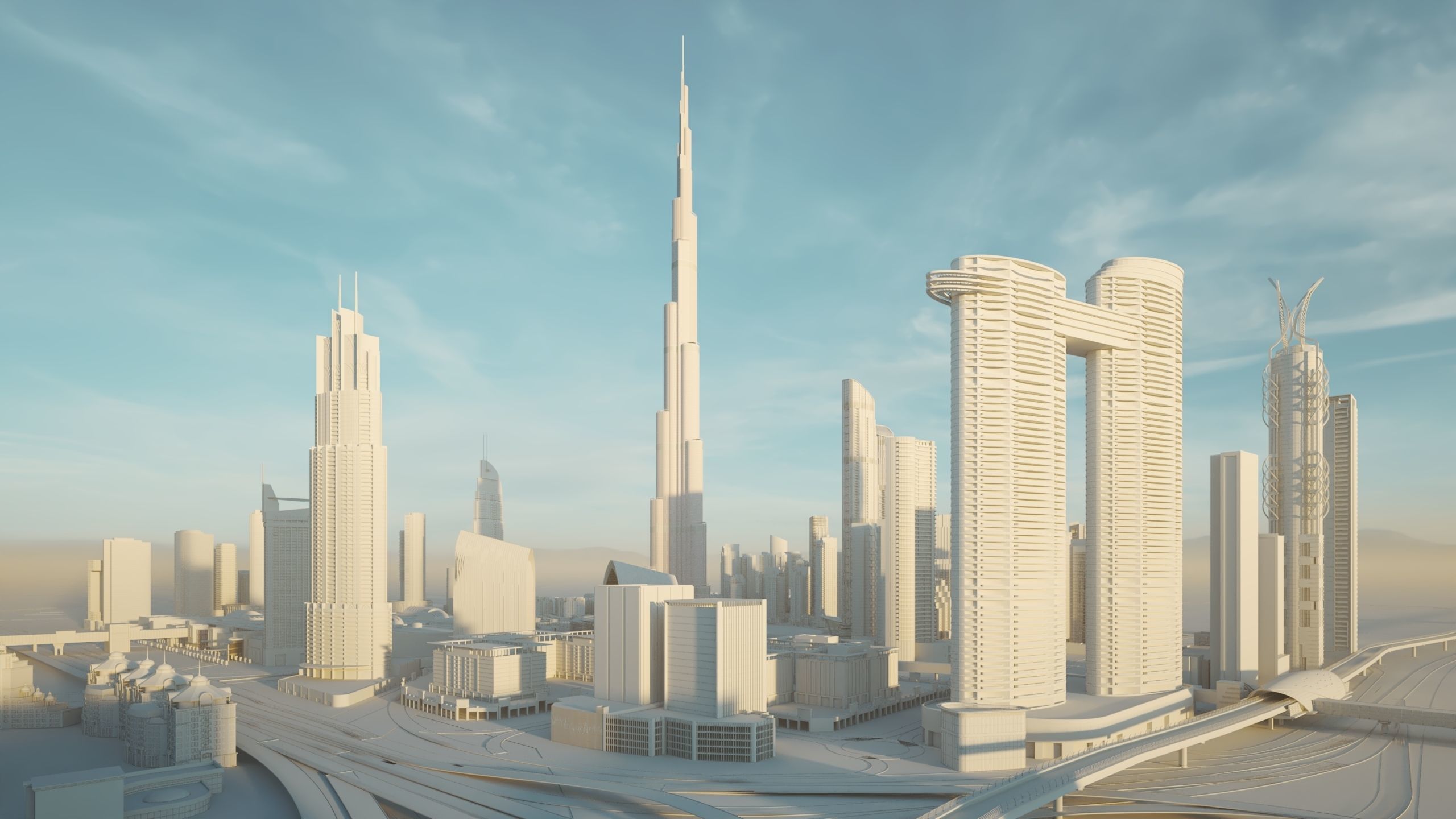 Dubai Burj khalifa Area v2 3D model | CGTrader