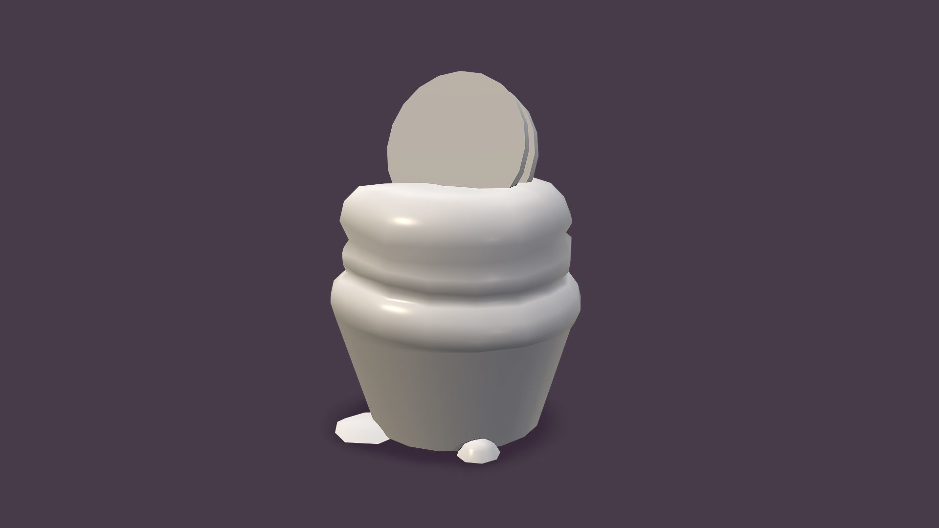 3D model Low poly stylized handpainted muffin with oreo cookie VR / AR ...