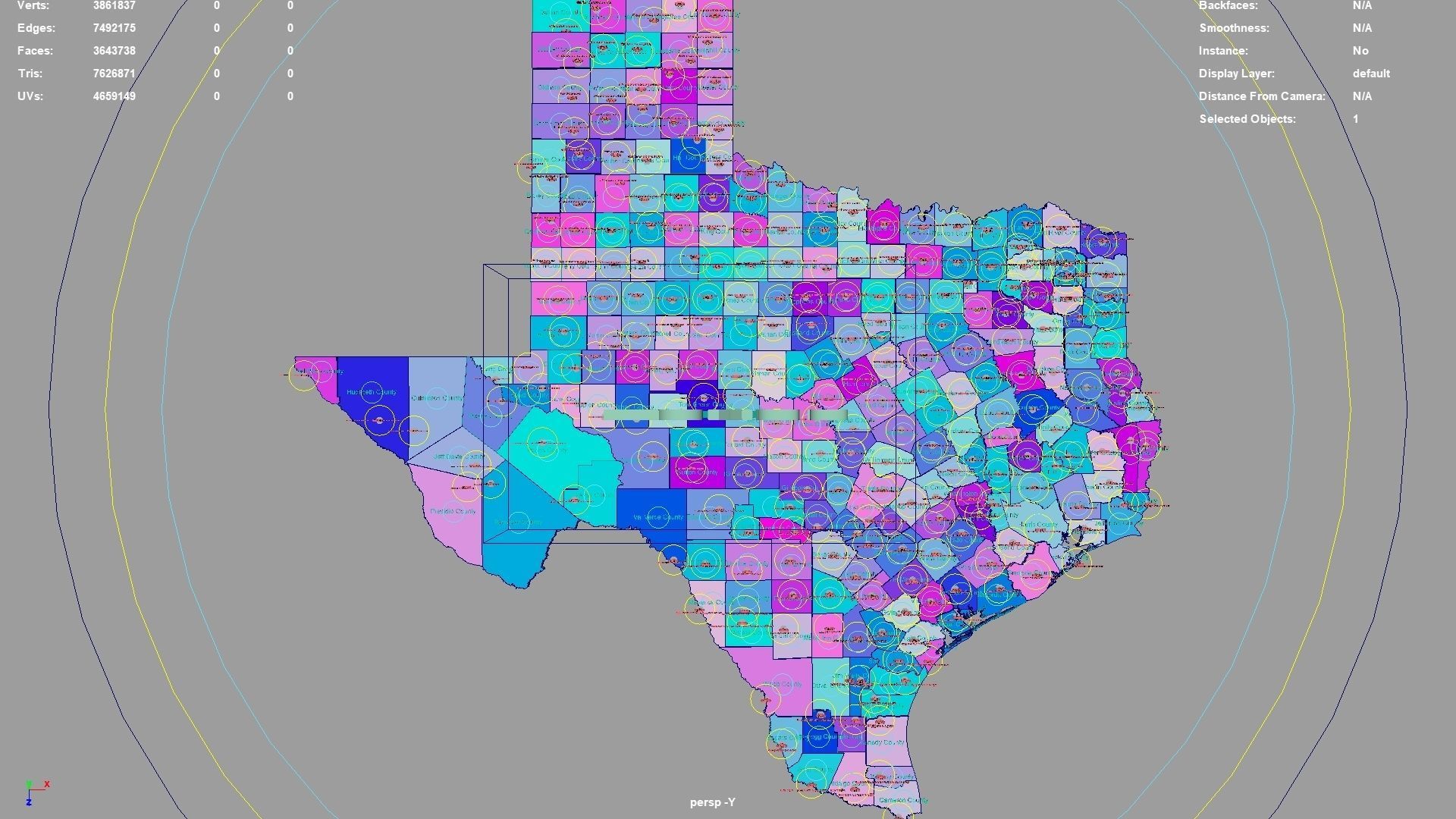 Texas United States USA map region 3D model geography political 3D ...