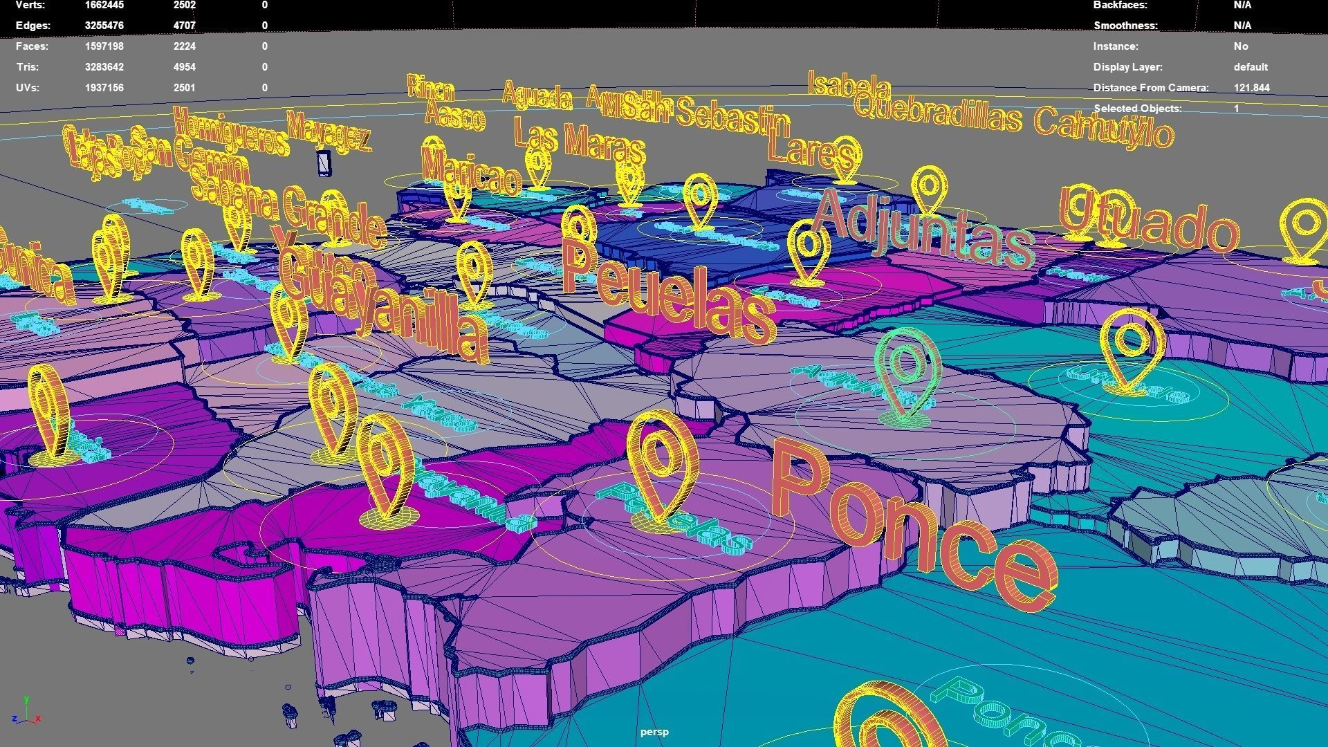 Puerto Rico United States USA map region 3D model geography 3D model ...