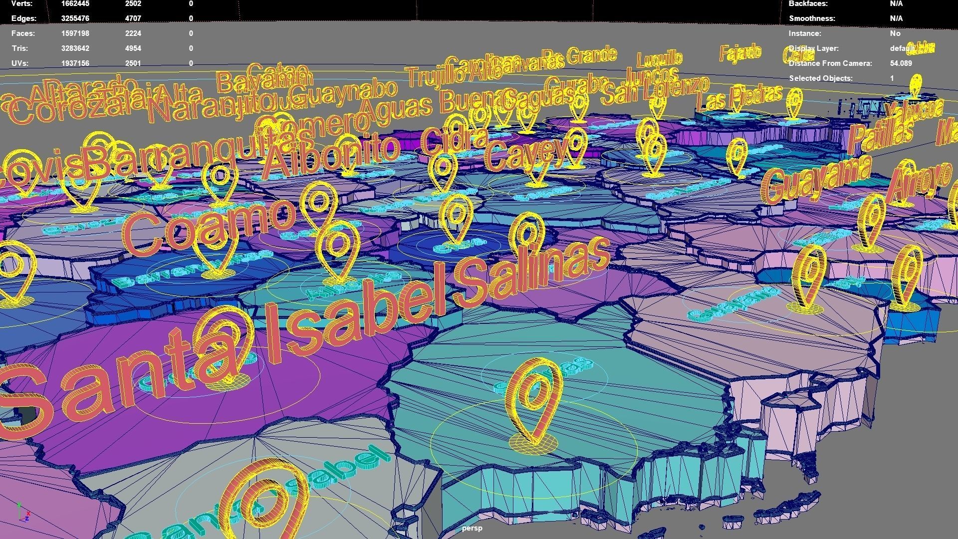 Puerto Rico United States USA map region 3D model geography 3D model ...