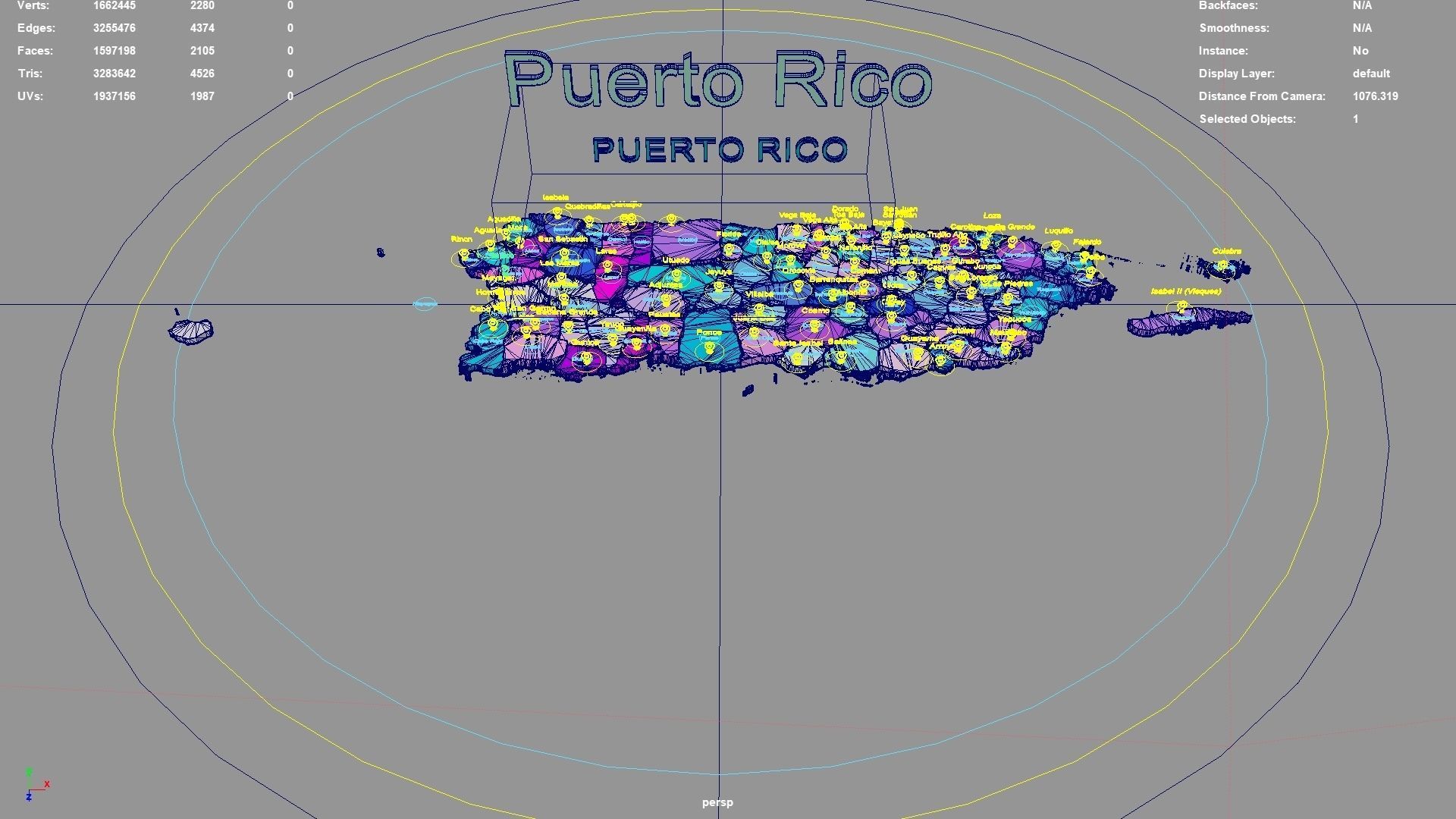Puerto Rico United States USA map region 3D model geography 3D model ...