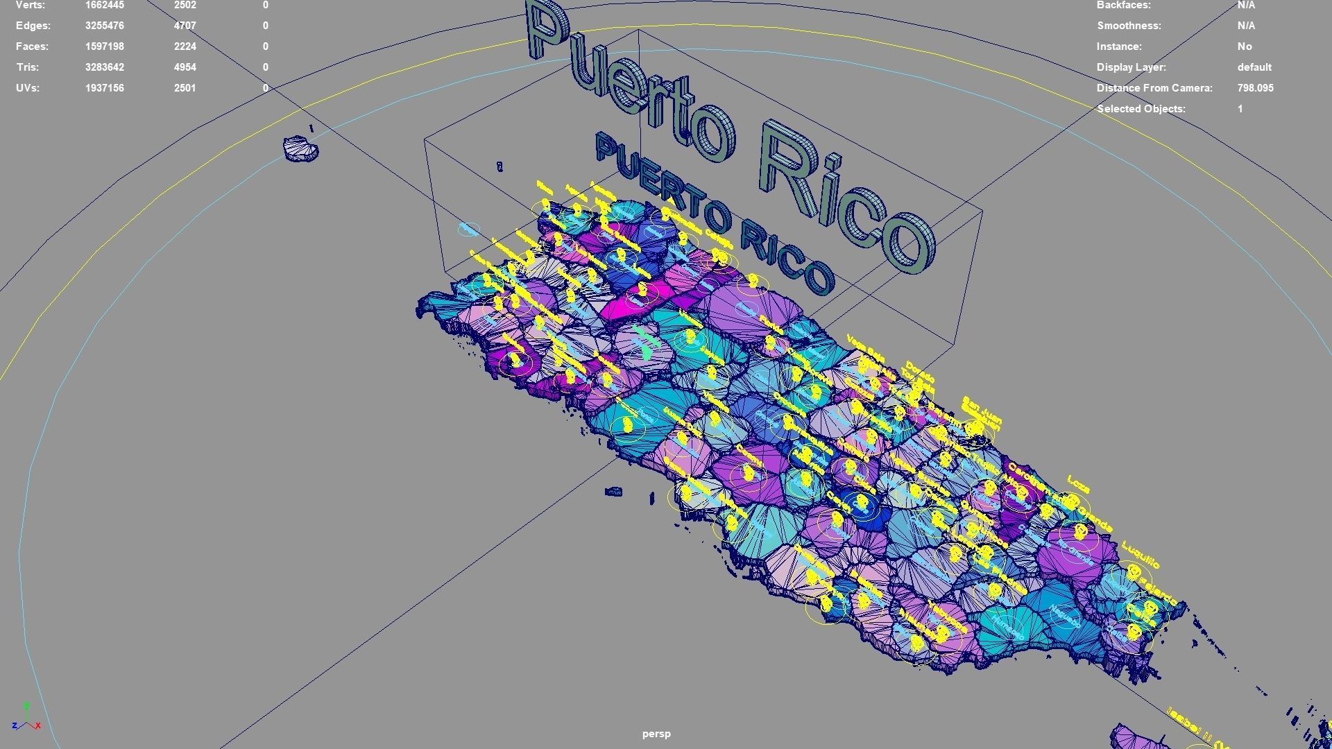 Puerto Rico United States USA map region 3D model geography 3D model ...