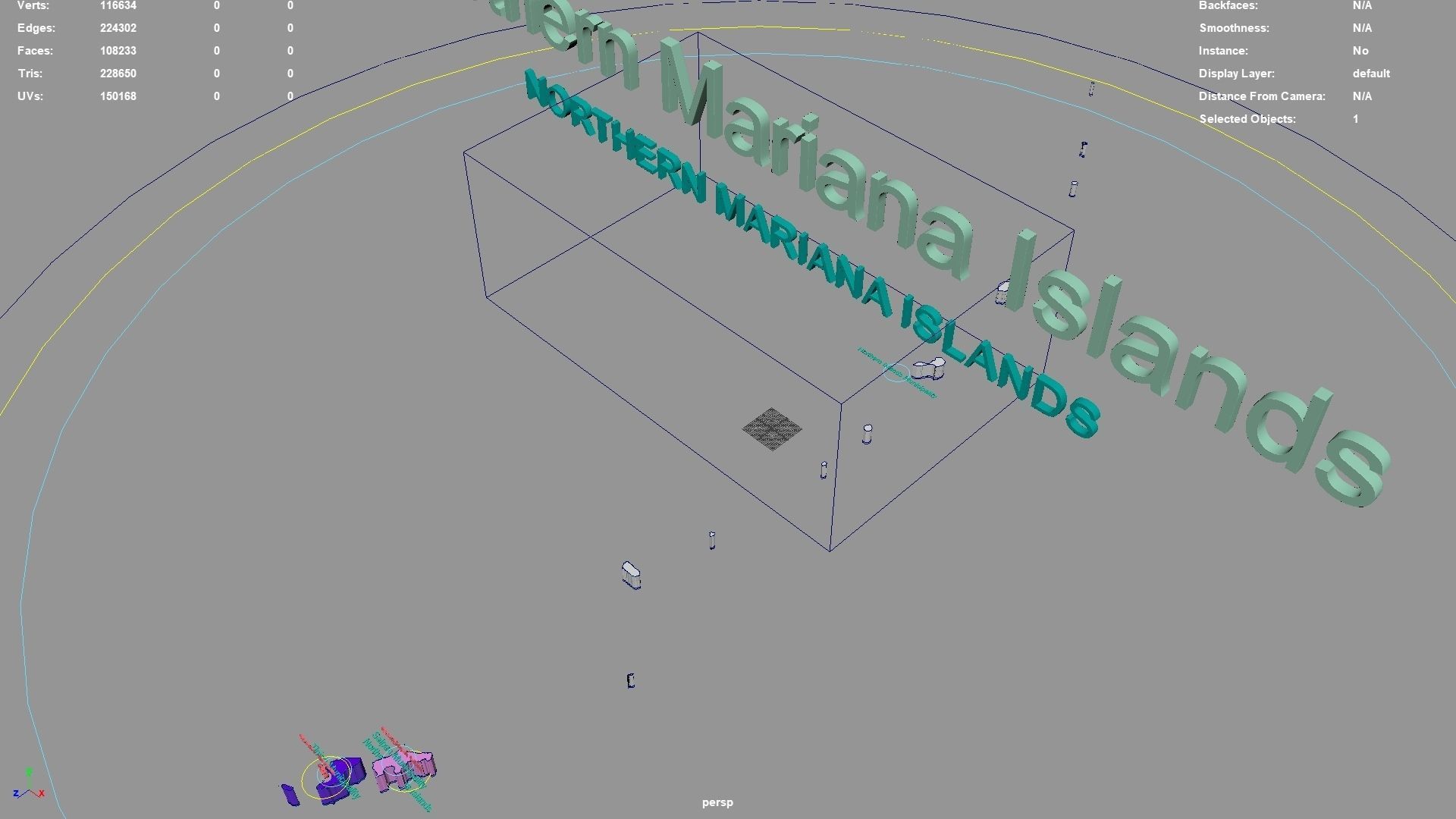 Northern Mariana Islands United States USA map region 3D model 3D model ...