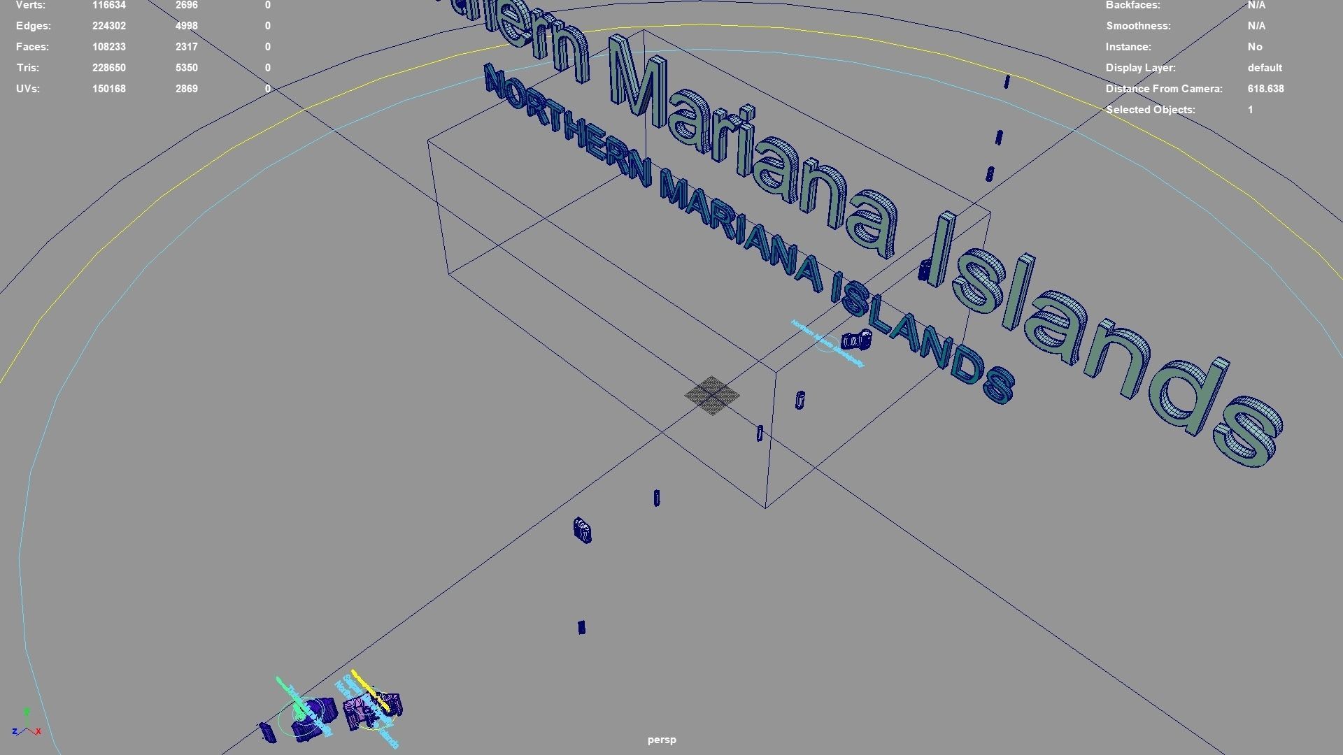 Northern Mariana Islands United States USA map region 3D model 3D model ...