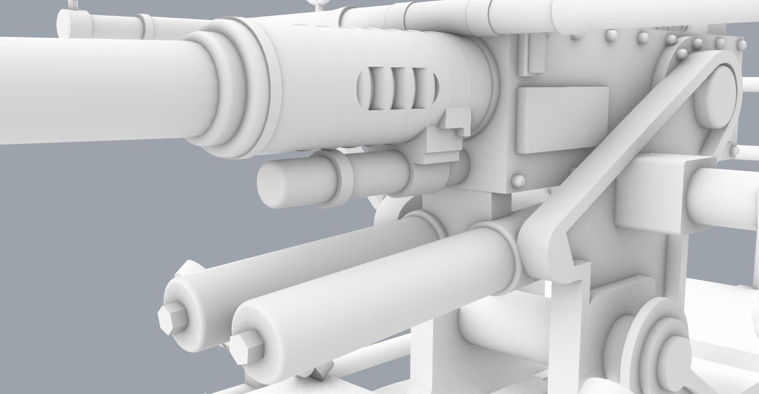 3D model Historic Naval Weapons Set - 5 Weapon Models VR / AR / low ...