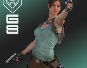 Low-poly Lara croft 3D Models | CGTrader