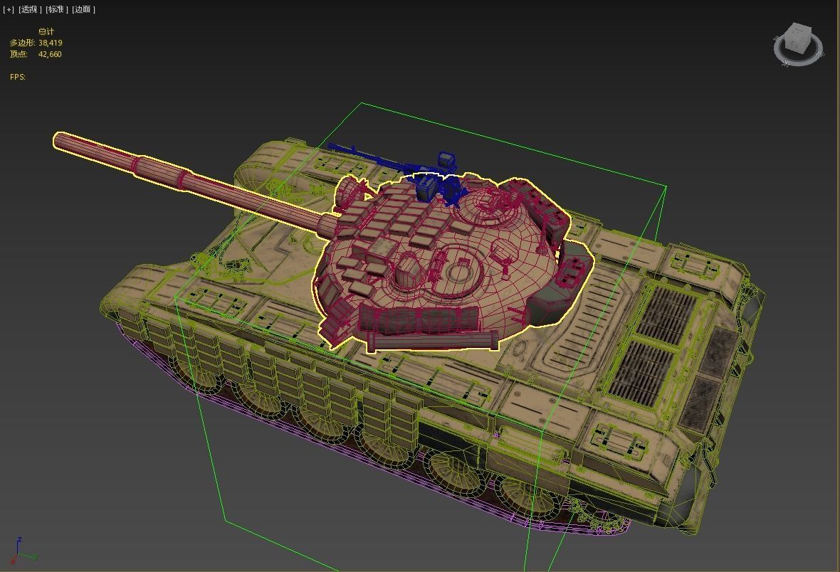 3D model PBR 2 coatings T-72 main battle tank T72AV MBT VR / AR / low ...