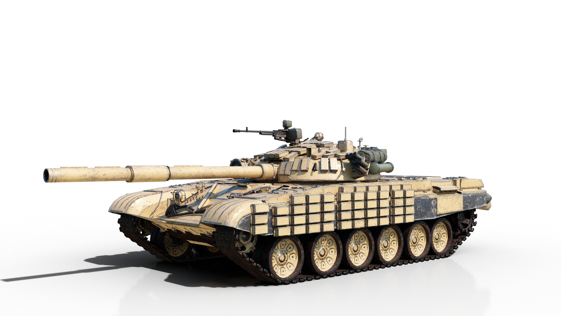 3D model PBR 2 coatings T-72 main battle tank T72AV MBT VR / AR / low ...