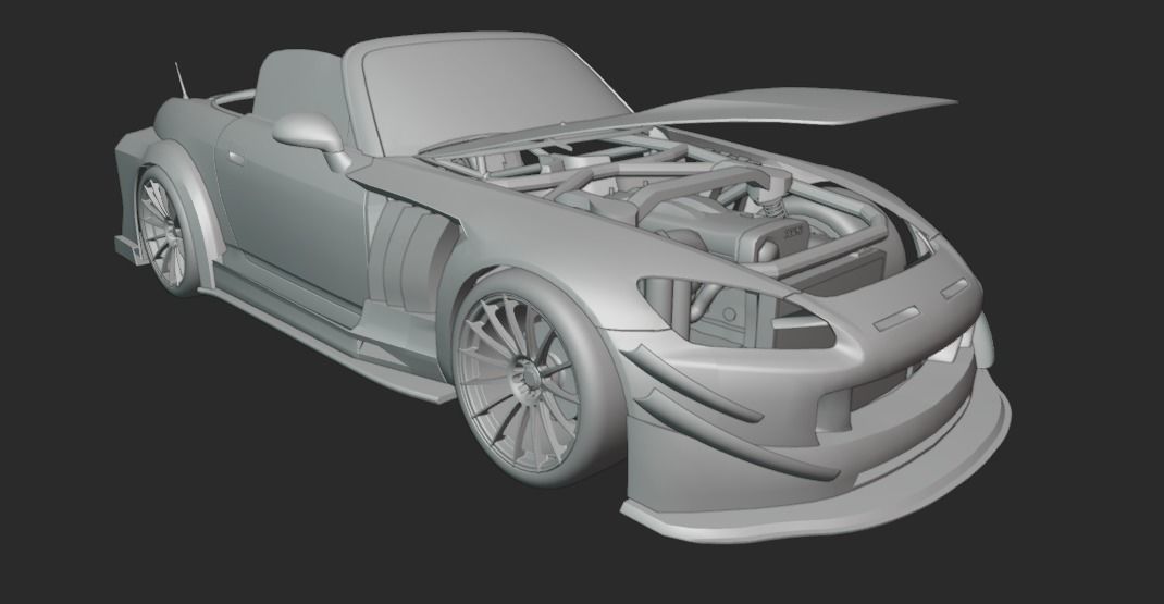 Custom creation S2000 Aero body kit 3D model | CGTrader