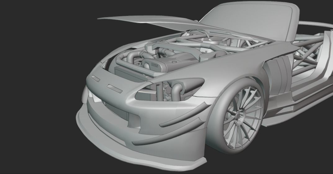 Custom creation S2000 Aero body kit 3D model | CGTrader