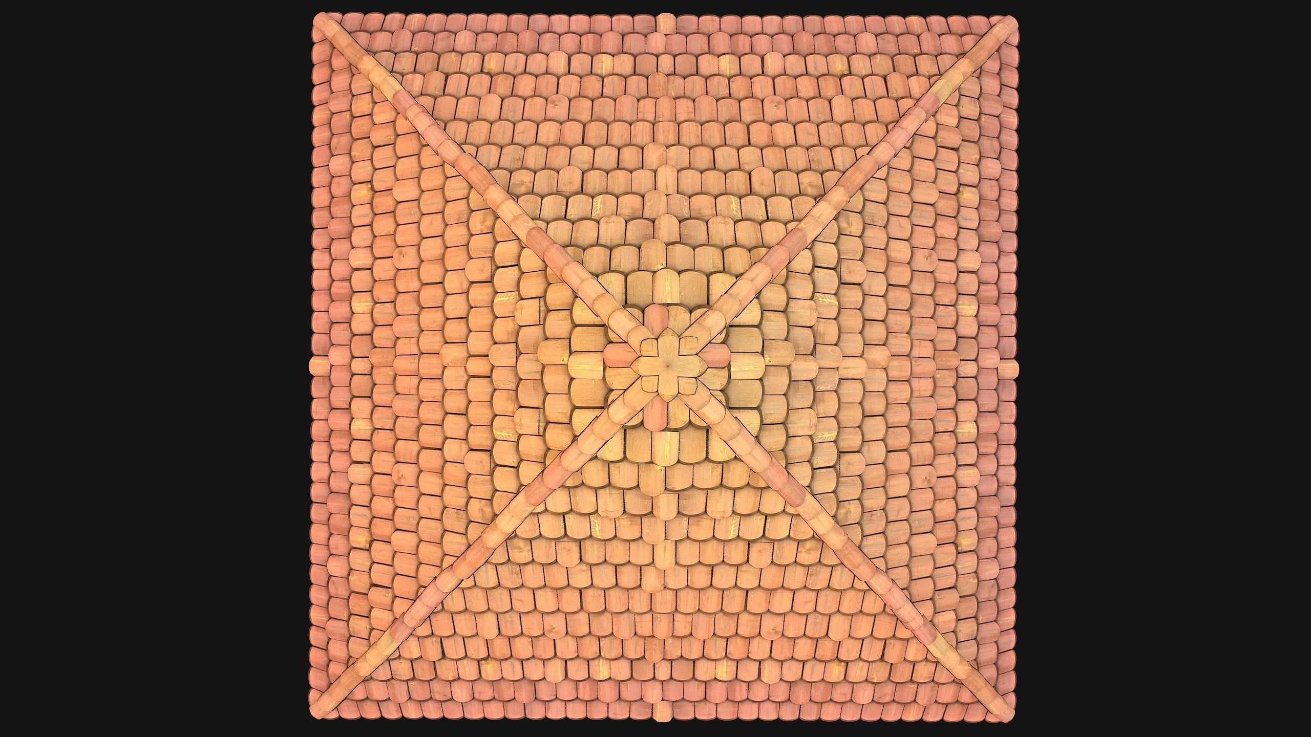 3D model Medieval Tile Pyramid Roof VR / AR / low-poly | CGTrader