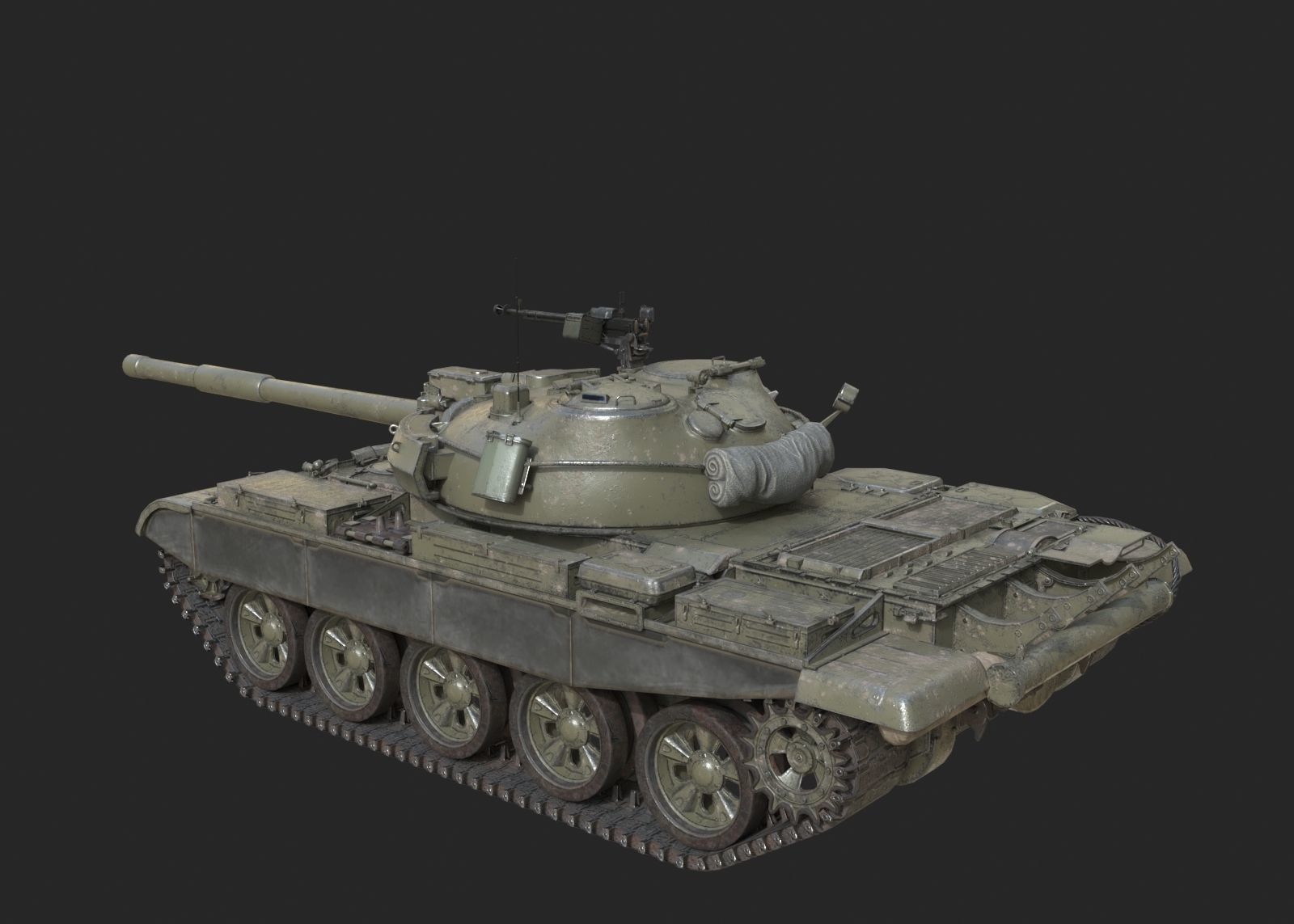 3D model PBR 2 coatings T-62 main battle tank of the Soviet Union T62 VR / AR / low-poly | CGTrader