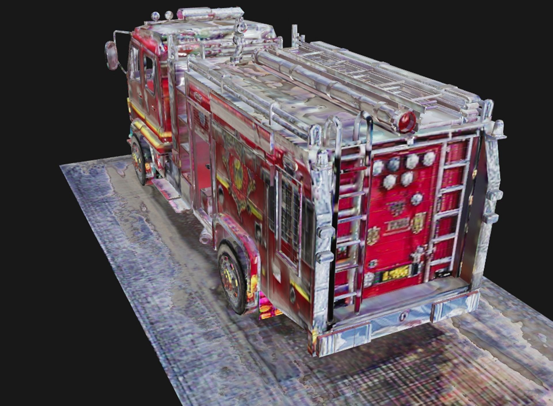 3D model Medieval Dilapidated Fire Truck VR / AR / low-poly | CGTrader