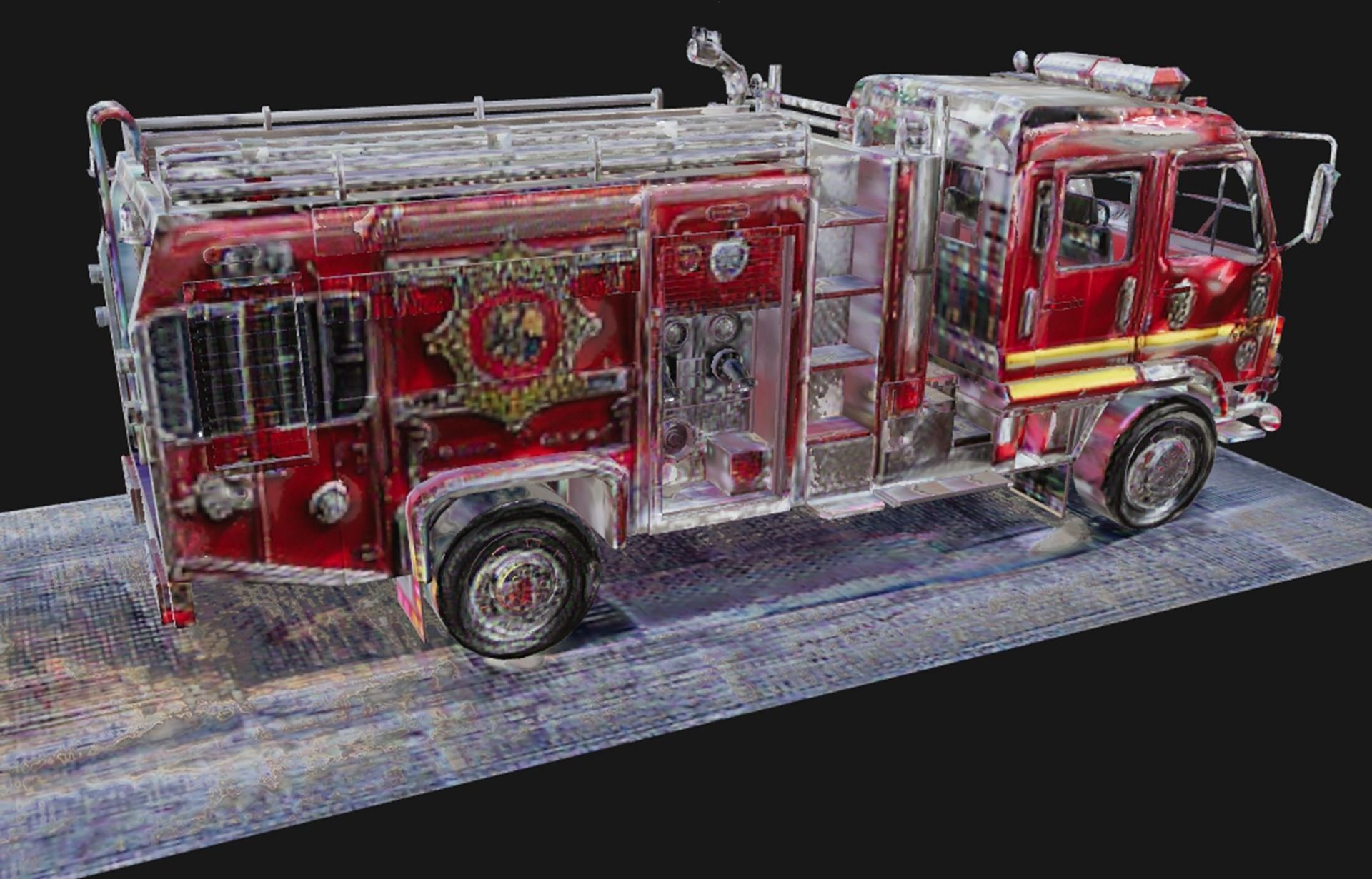 3D model Medieval Dilapidated Fire Truck VR / AR / low-poly | CGTrader