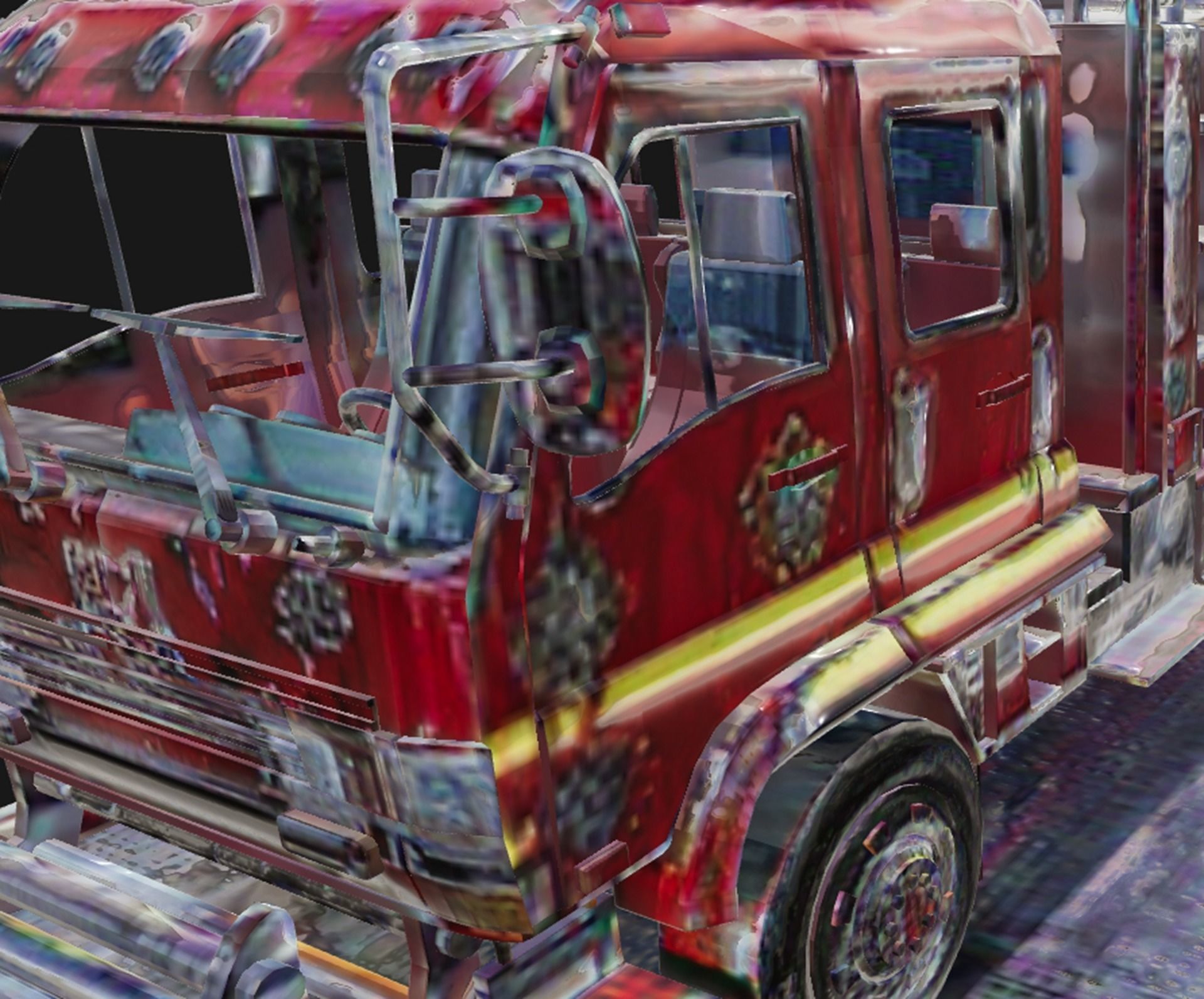 3D model Medieval Dilapidated Fire Truck VR / AR / low-poly | CGTrader