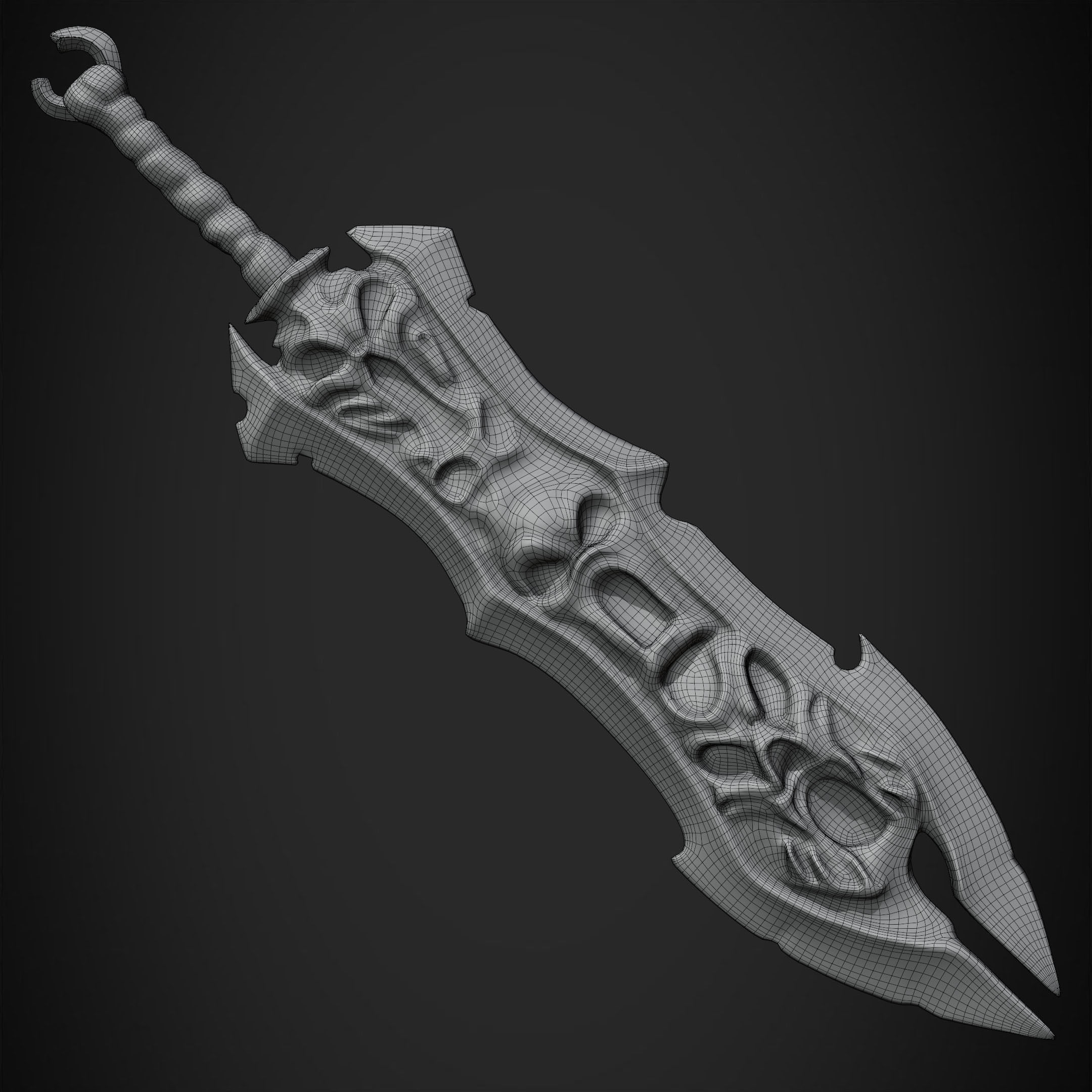 Darksiders War Chaos Eater Sword for Cosplay 3D model 3D printable ...