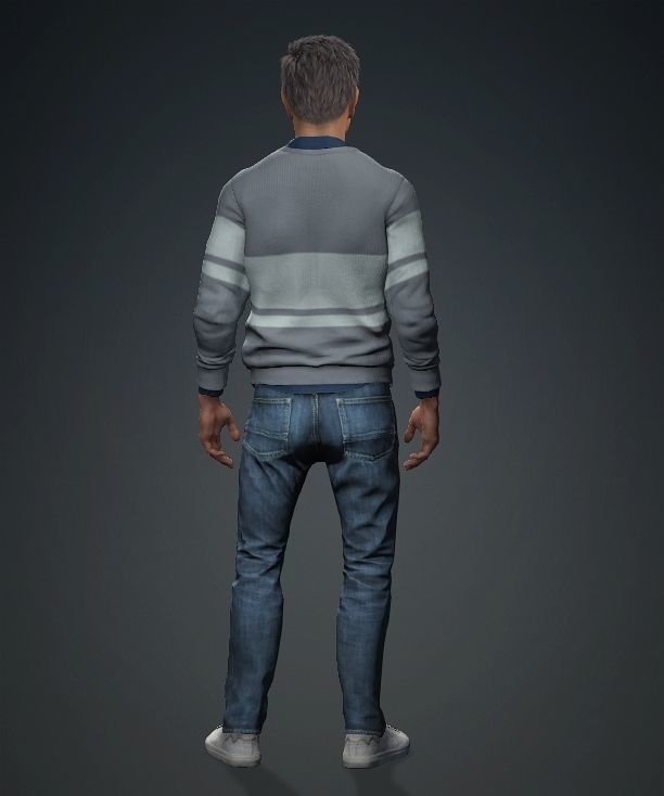 Old Man CGI 3D model animated rigged | CGTrader