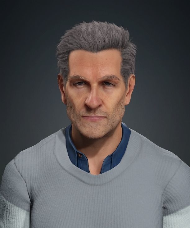 Old Man CGI 3D model animated rigged | CGTrader