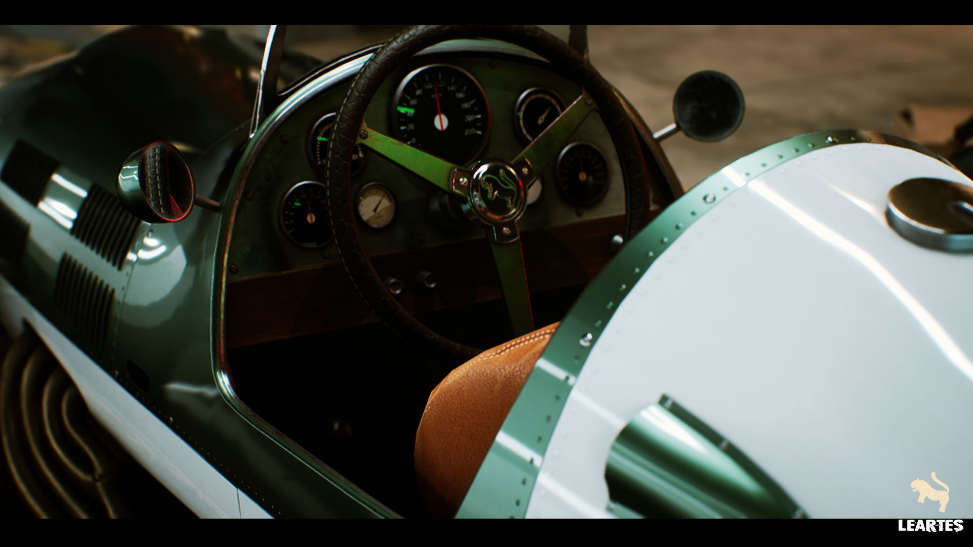 3D model Classic Race Car Driveable Functional VR / AR / low-poly ...