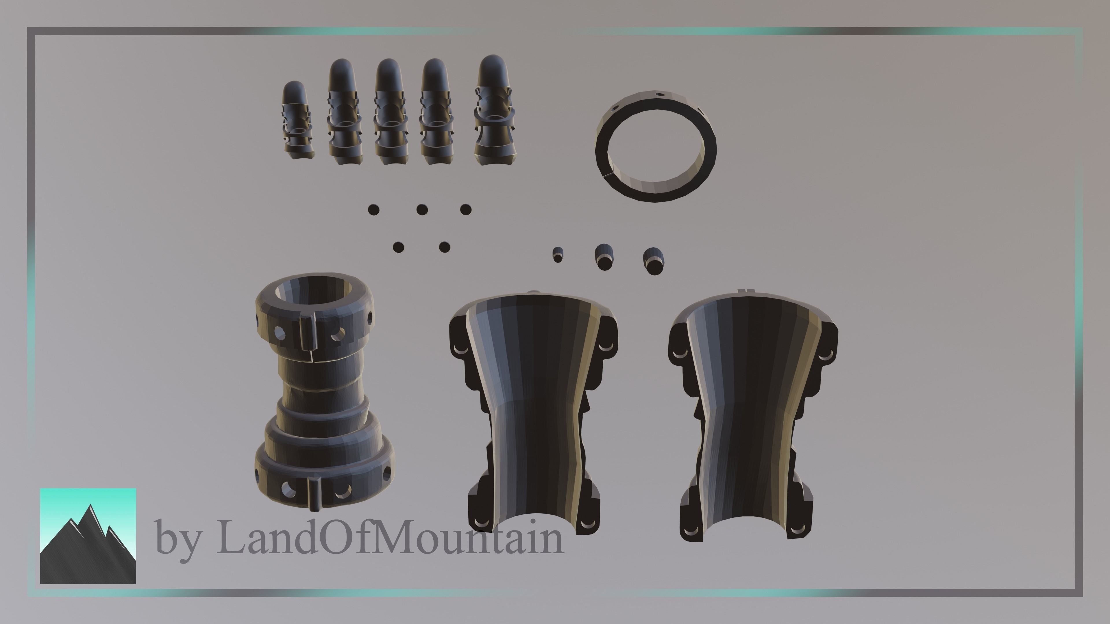 Final Fantasy VII - Cloud Strife Armor Set 3D model 3D printable | CGTrader