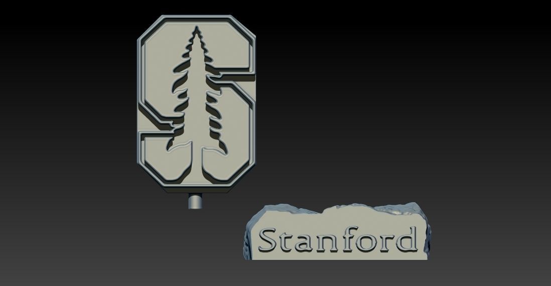 NCCA - STANFORD UNIVERSITY TREE LOGO - 3D PRINT 3D model 3D printable ...