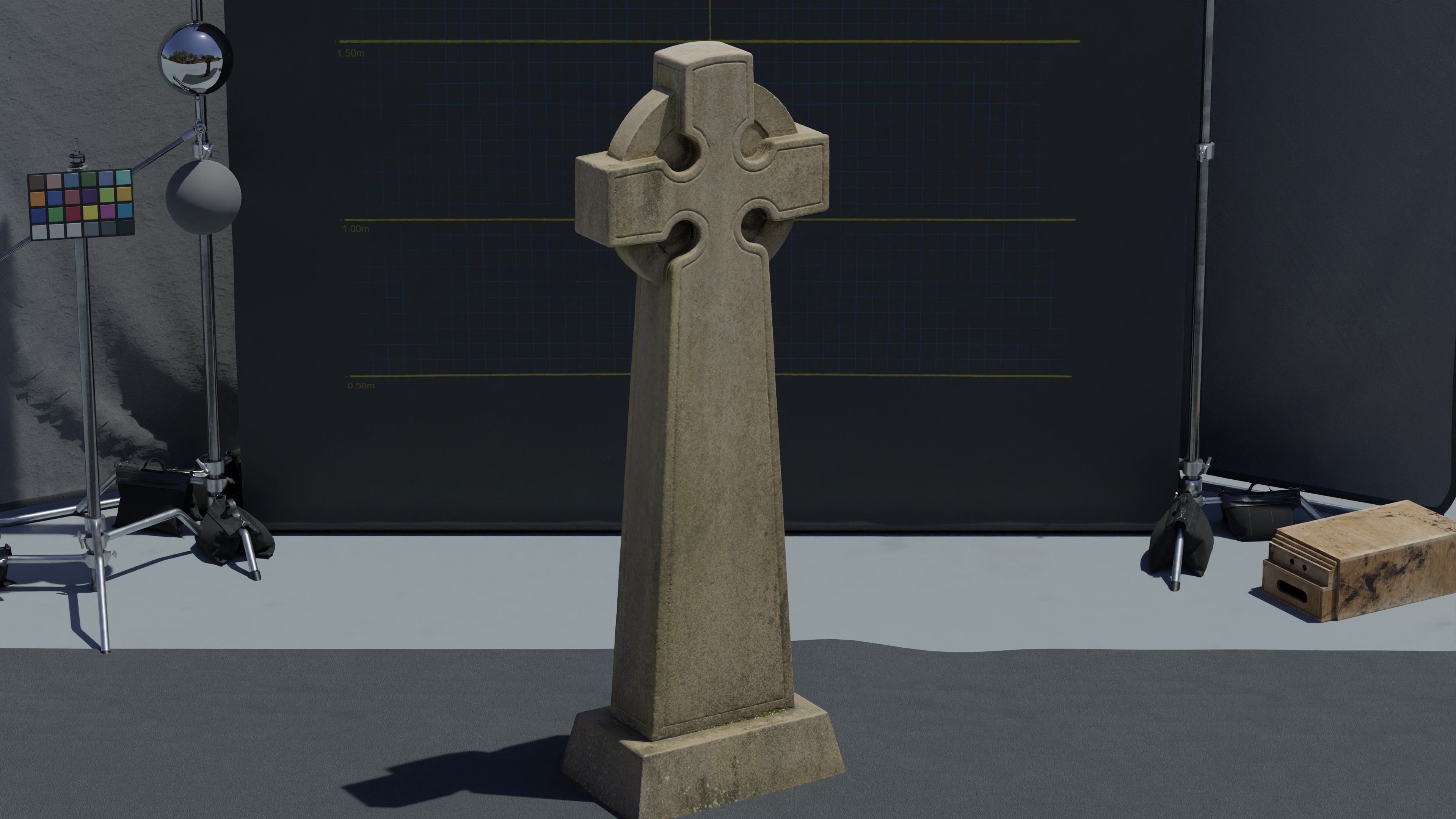 3D model Photogrammetry Model of a Celtic Cross Gravestone VR / AR / low-poly | CGTrader
