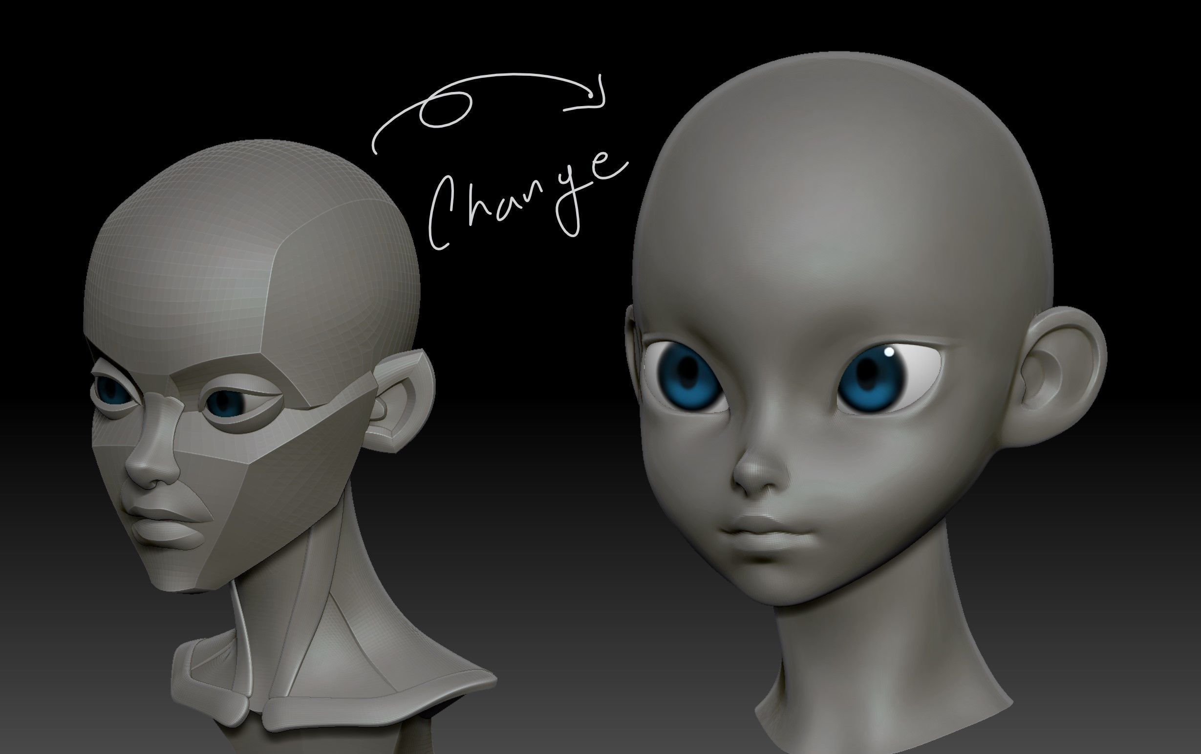 Stylized Female Sample free 3D model | CGTrader