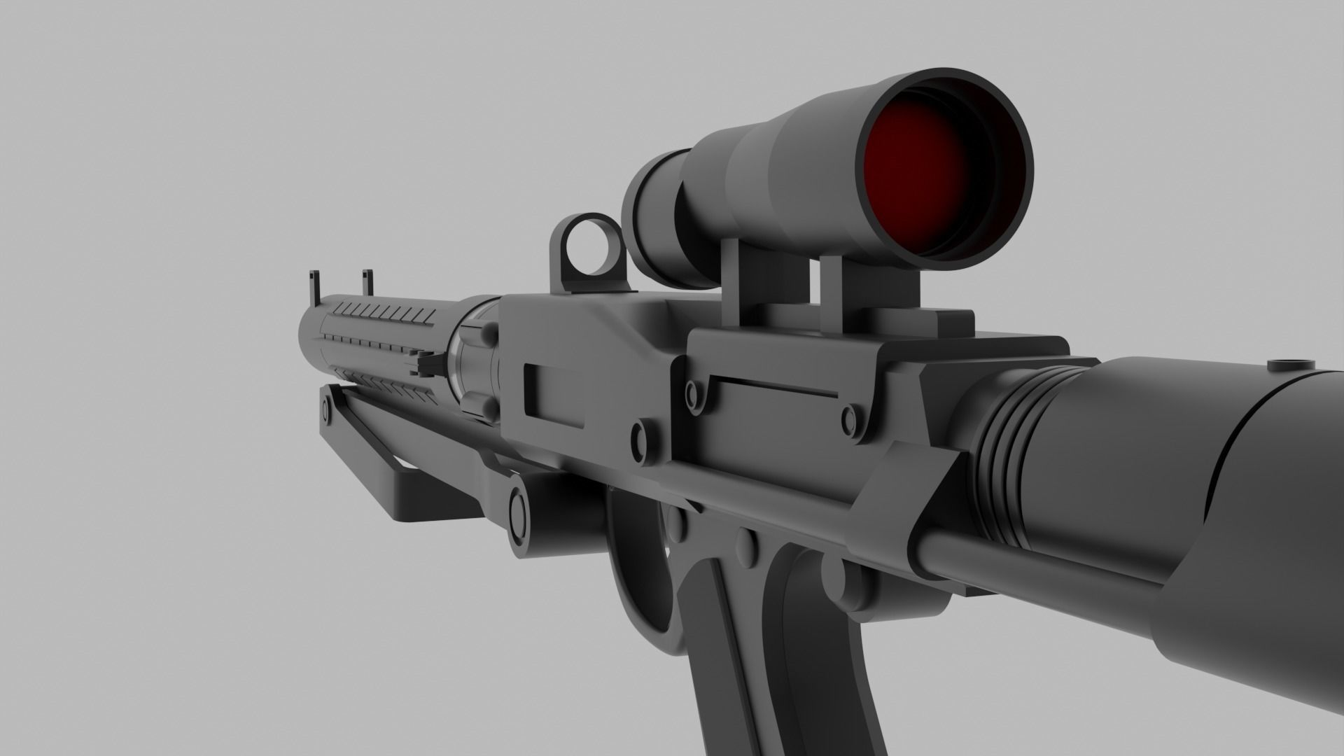 Imperial Armored Commando Blaster Rifle 3D model | CGTrader